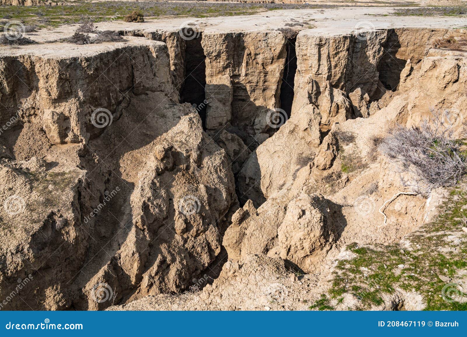 Faults of the Earth Crust, Consequence of the Earthquake Stock Image ...