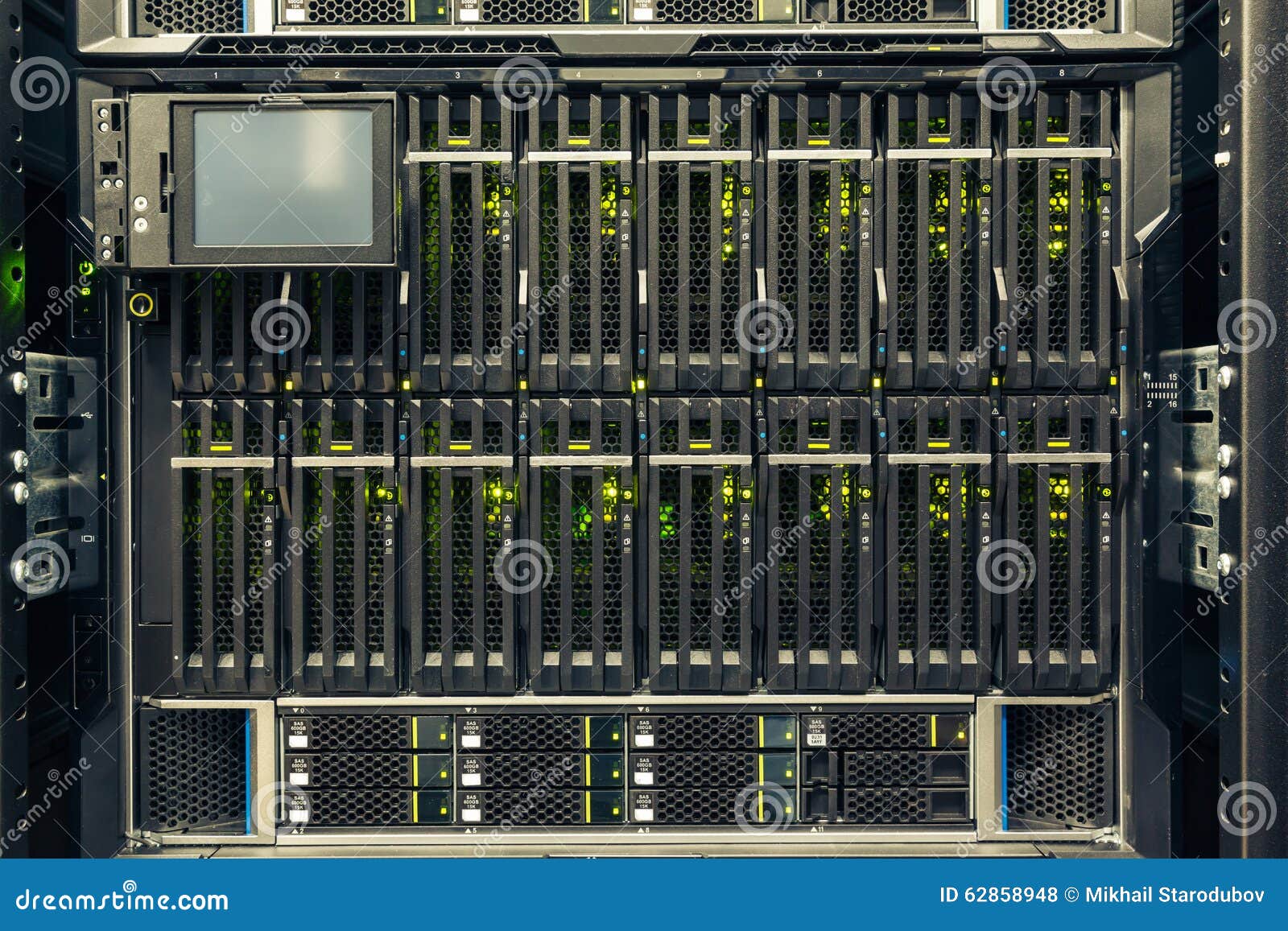 Faulty blade server stock photo. Image of rack, rj45 - 62858948