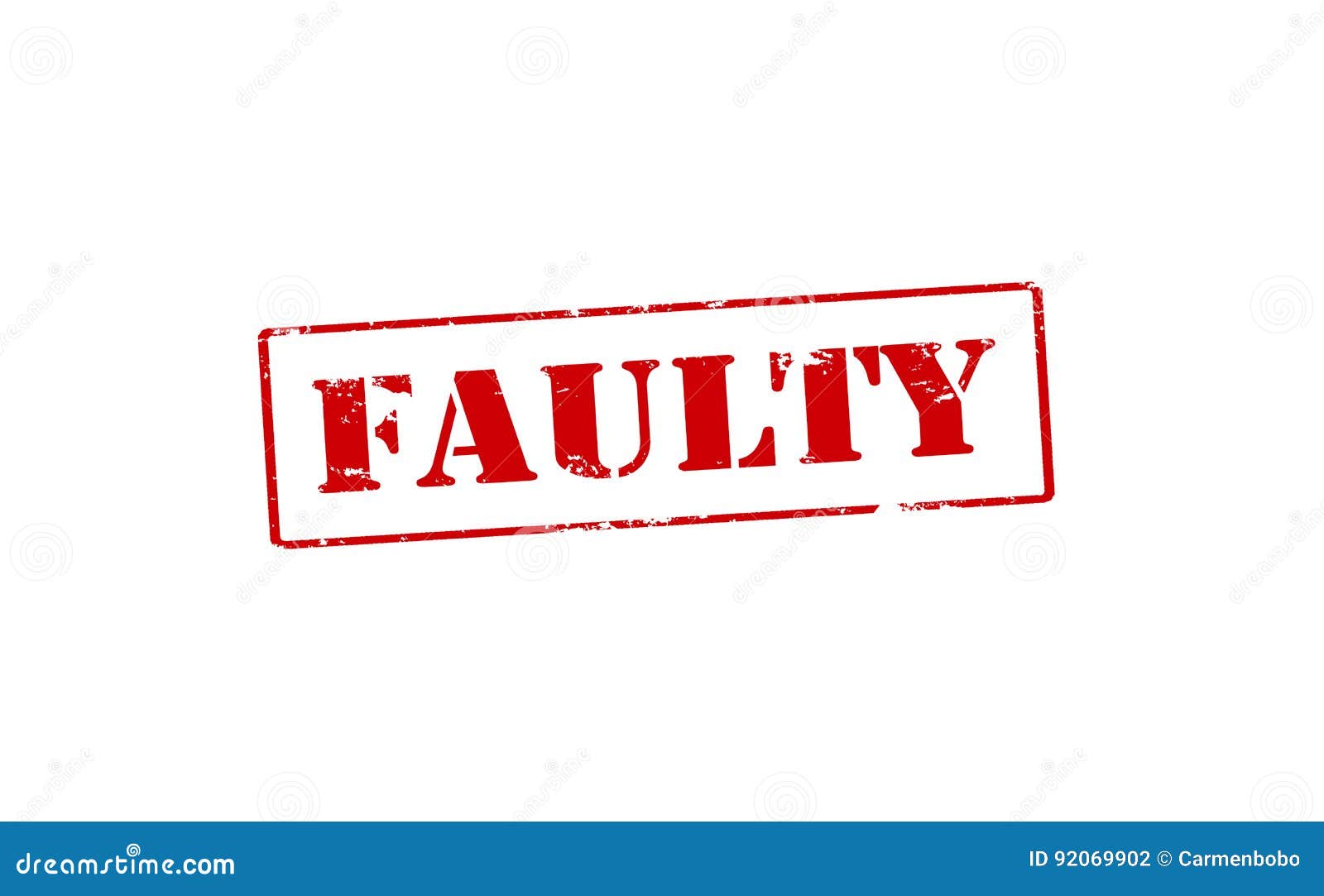 Faulty stock illustration. Illustration of sign, word - 92069902