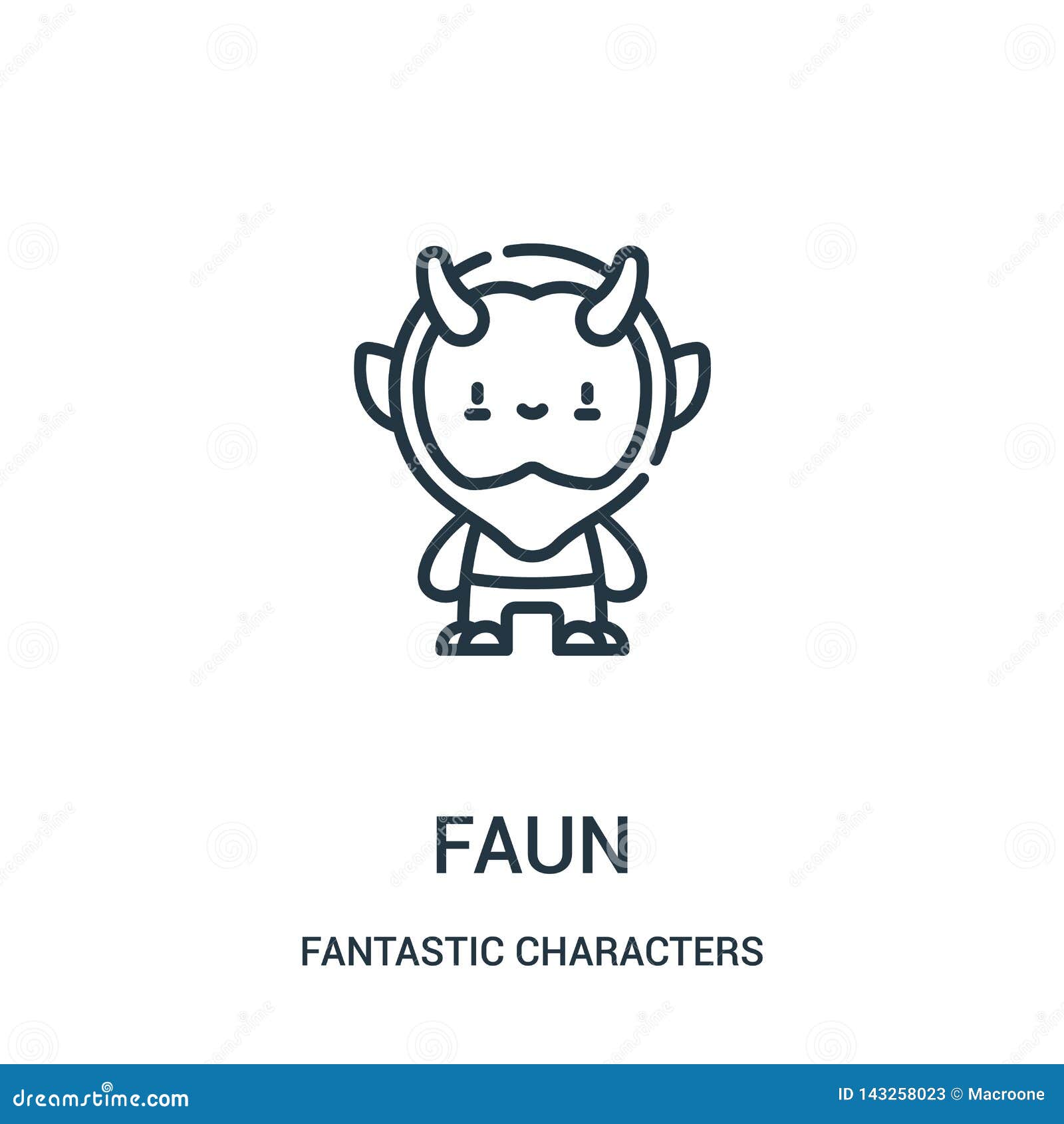 Faun Icon Vector From Fantastic Characters Collection. Thin Line Faun ...