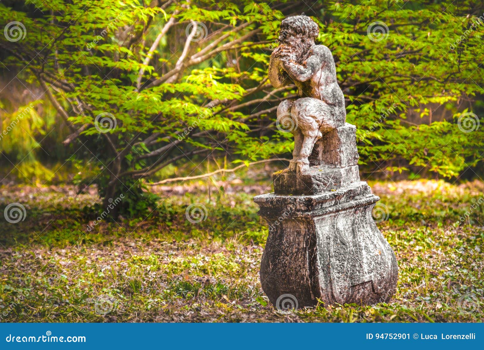 Faun Myth Creature Roman Mythology Poses Legs Statue Stock Image ...