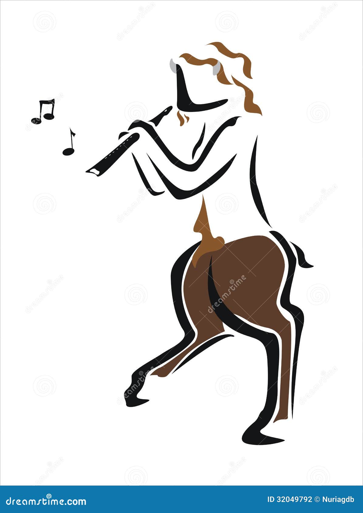 Faun stock vector. Illustration of story, mythology, walk - 32049792