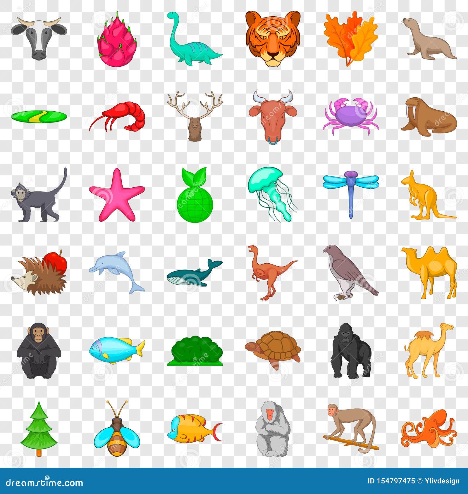 Fauna Icons Set, Cartoon Style Stock Vector - Illustration of star ... Fauna Icons Set, Cartoon Style Stock Vector - Illustration of star ...