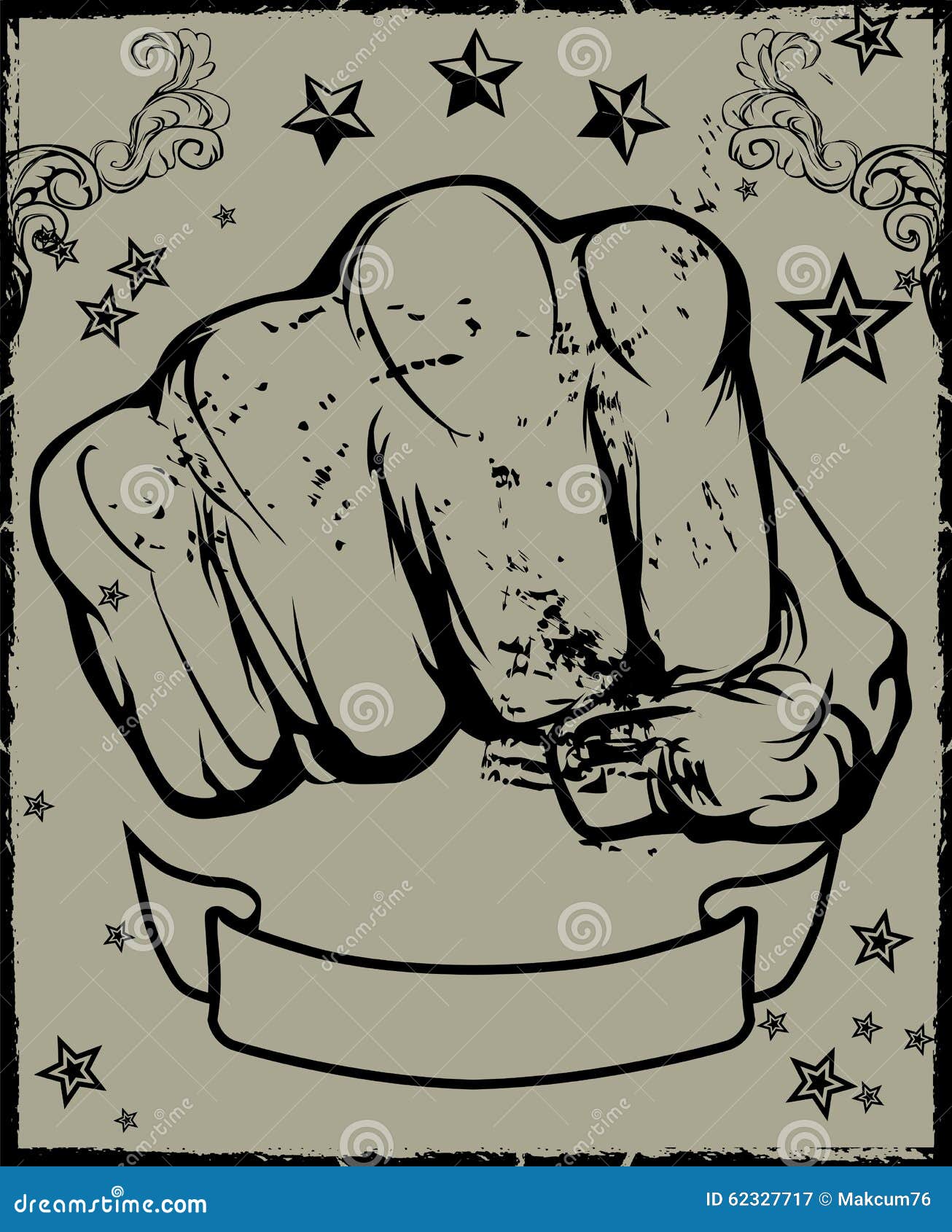 Faust-Emblem Und Hintergrund Vektor Abbildung - Illustration von ...