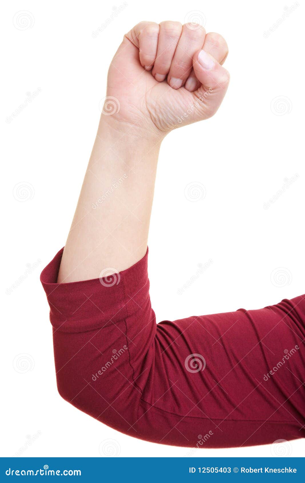 Faust und Arm stockbild. Bild von studio, frau, europäisch - 12505403