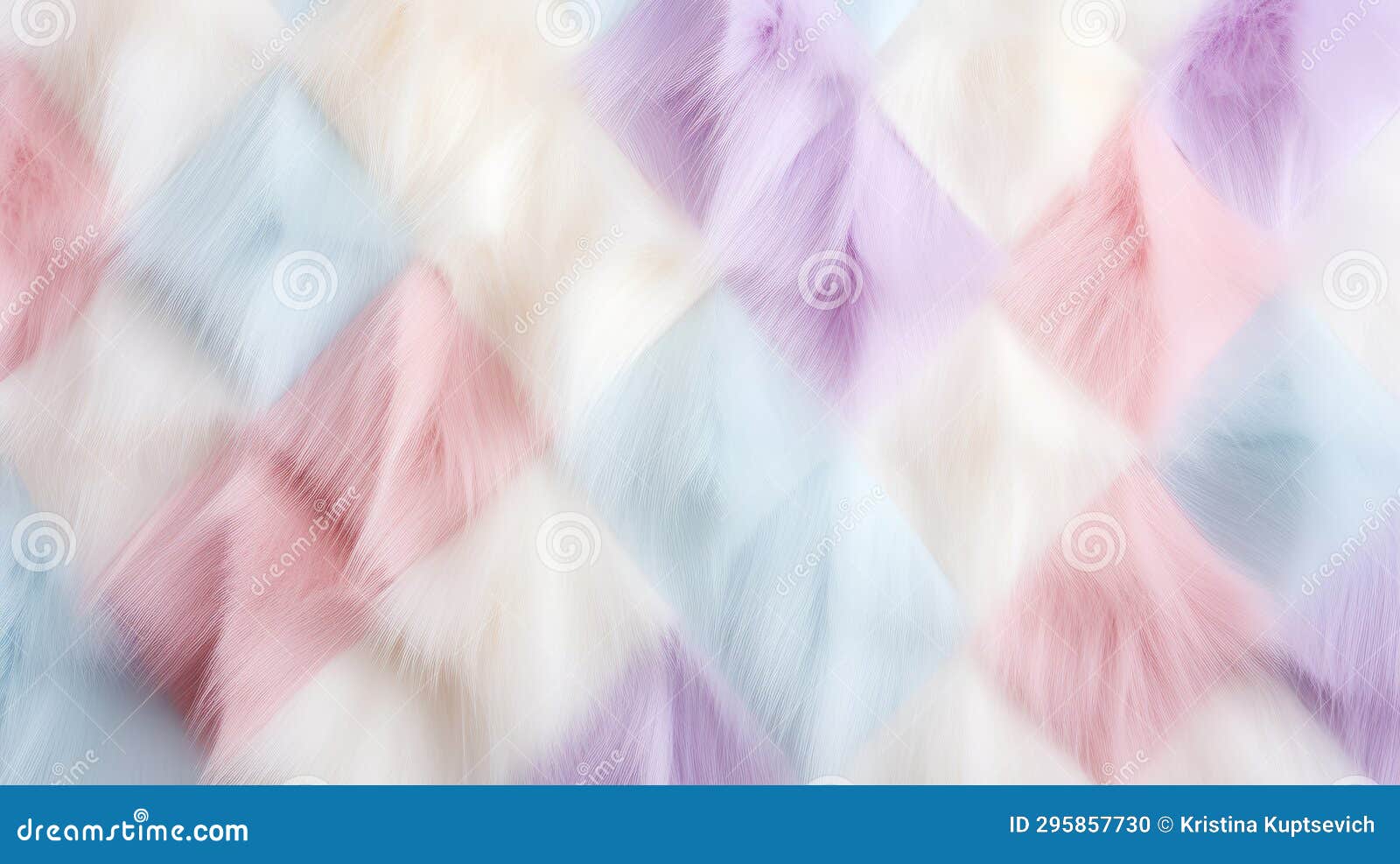 Faux Fur Design Mimicking Abstract Geometric Pattern with Pastel ...