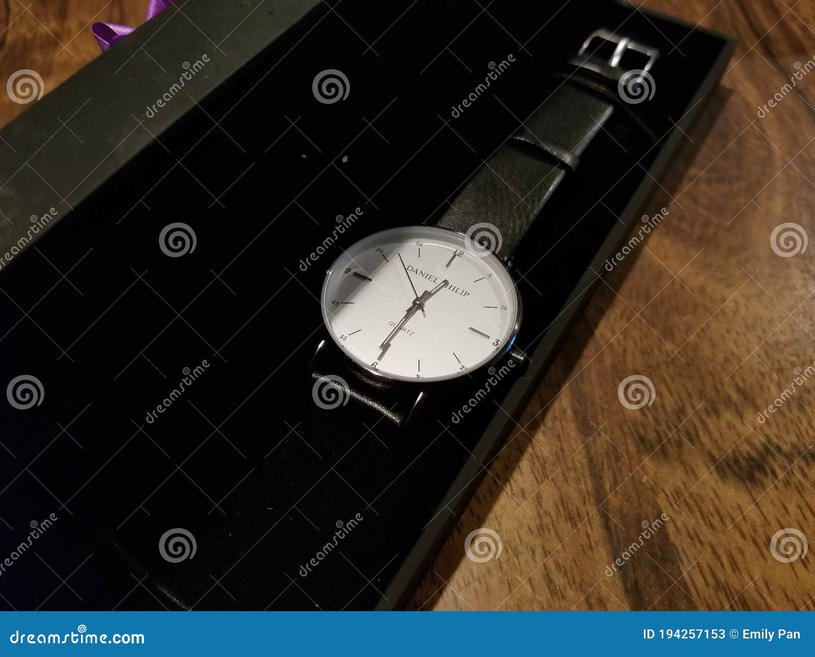 Faux Leather Daniel Philip Wrist Watch Editorial Stock Photo - Image of ...