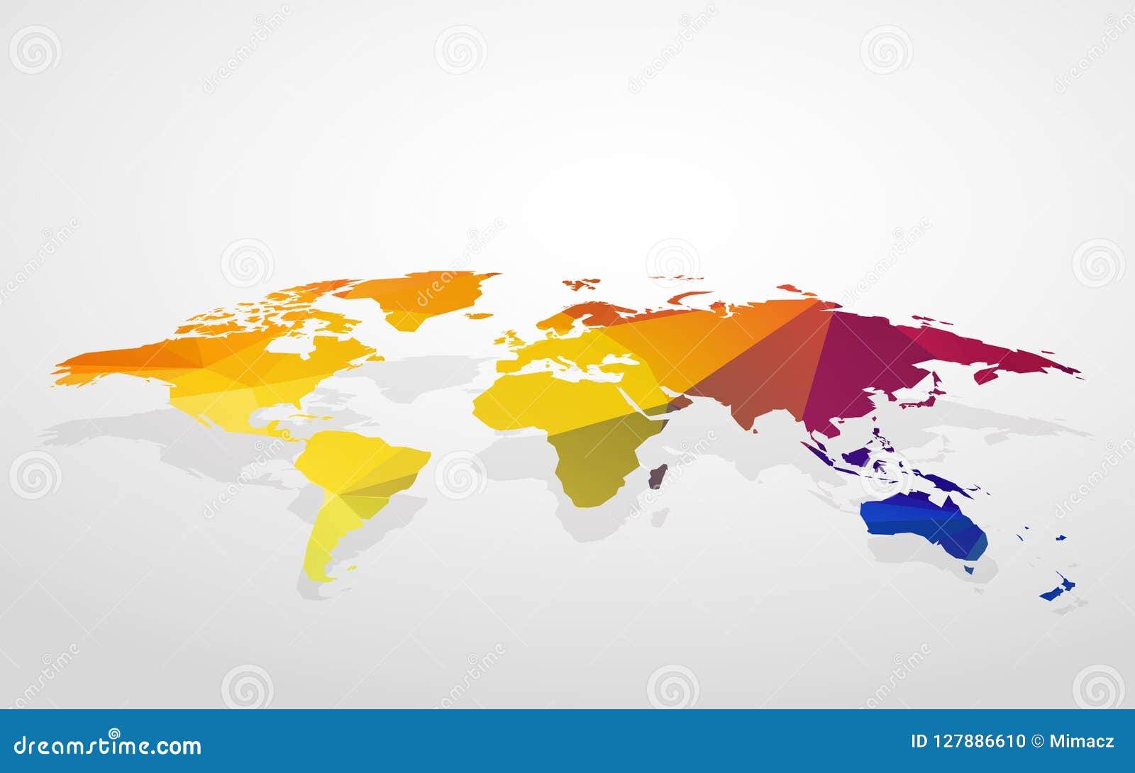 Faux Vide 3D De Carte Du Monde De Couleur Illustration de Vecteur ...