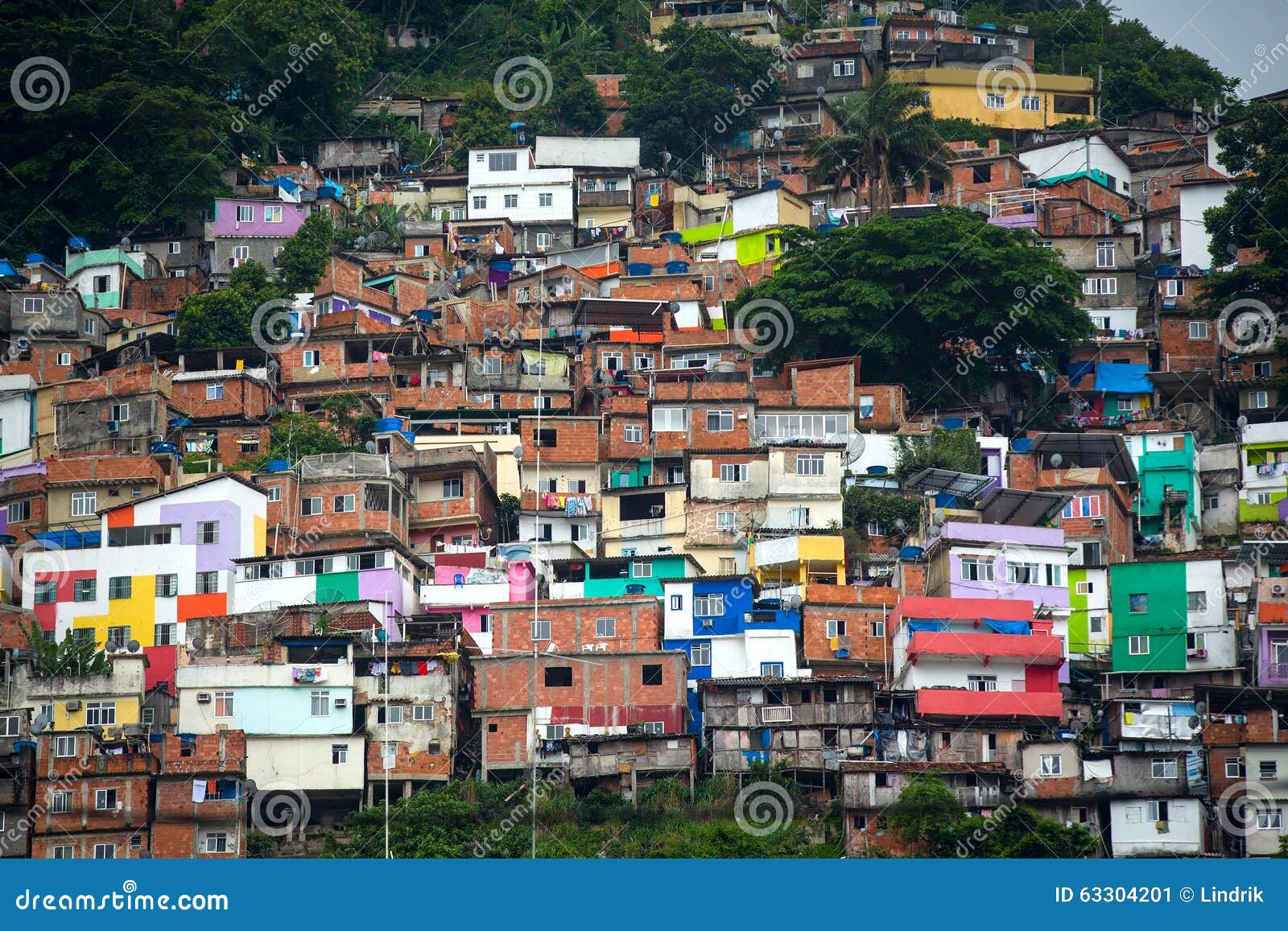 Favela stockbild. Bild von gemalt, architektur, abhang - 63304201