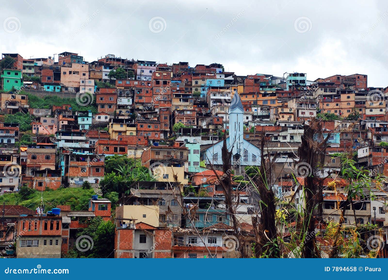 Favela stock photo. Image of buildings, brazil, janeiro - 7894658