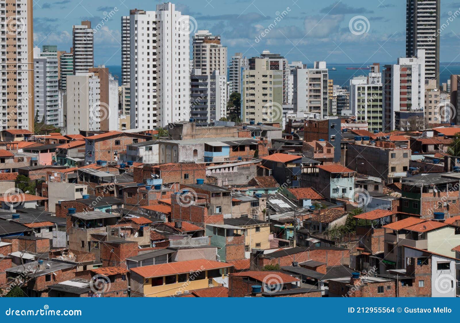 Favela and Buildings Urban Social Contrast Editorial Stock Image ...