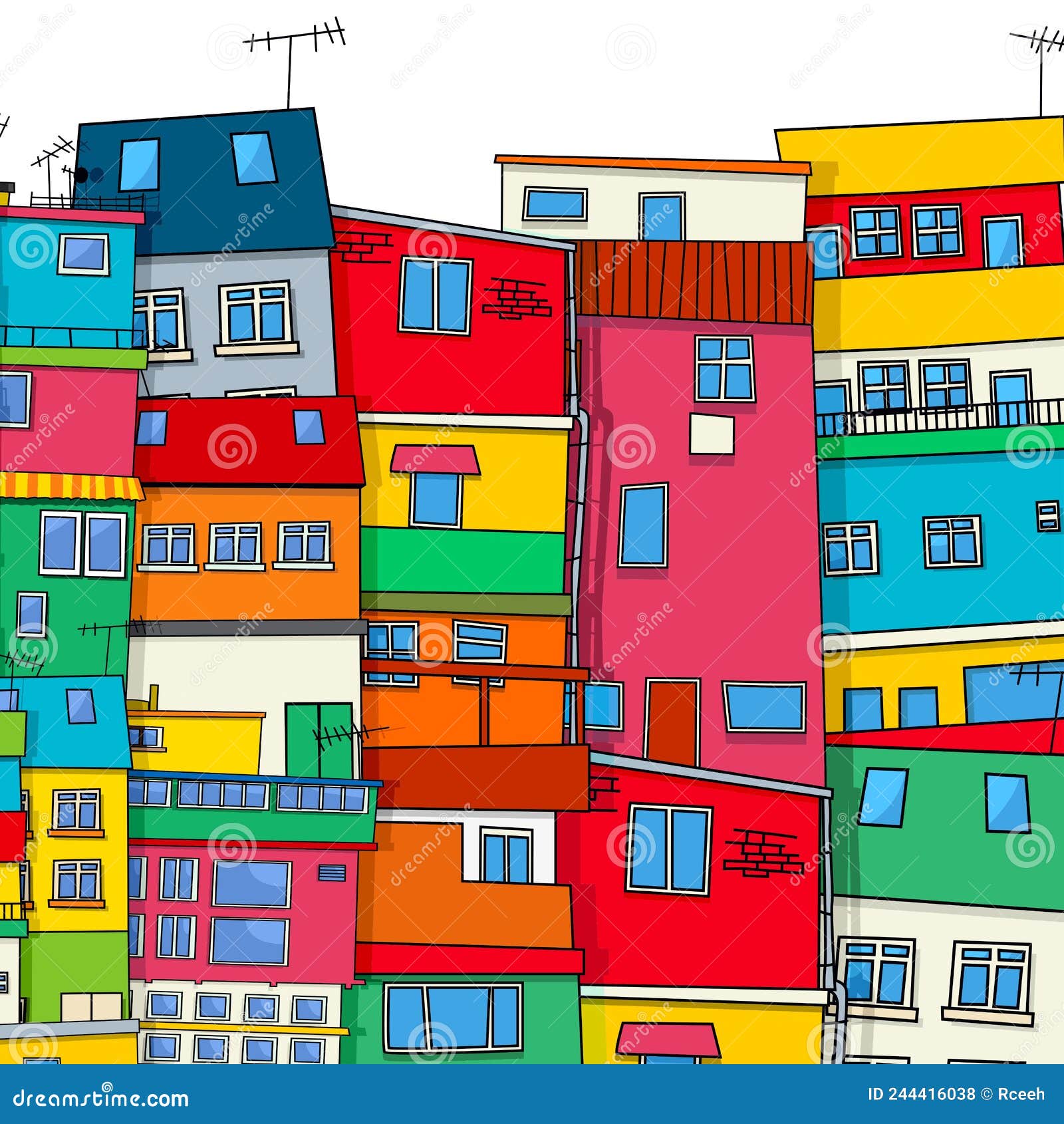 Favela icon 5 stock vector. Illustration of front, travel - 244416038