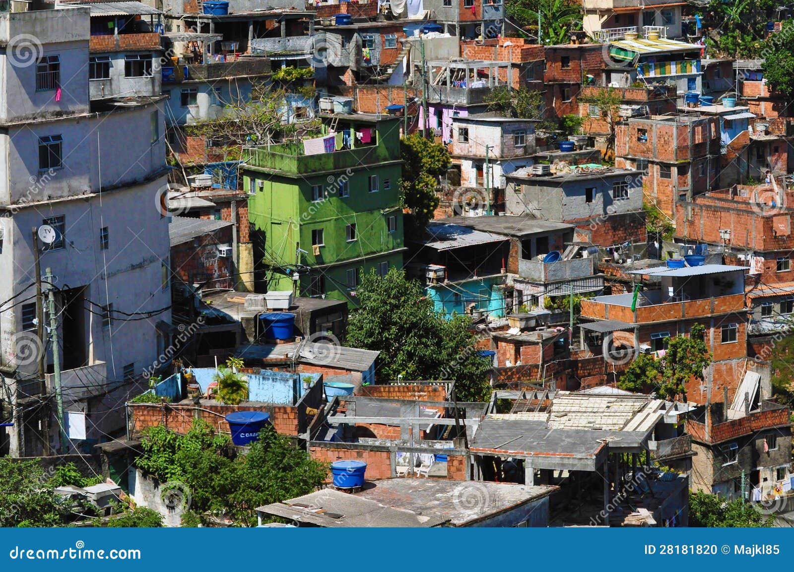 Favela Rocinha, Rio De Janeiro Stock Photo - Image of south, poor: 28181820