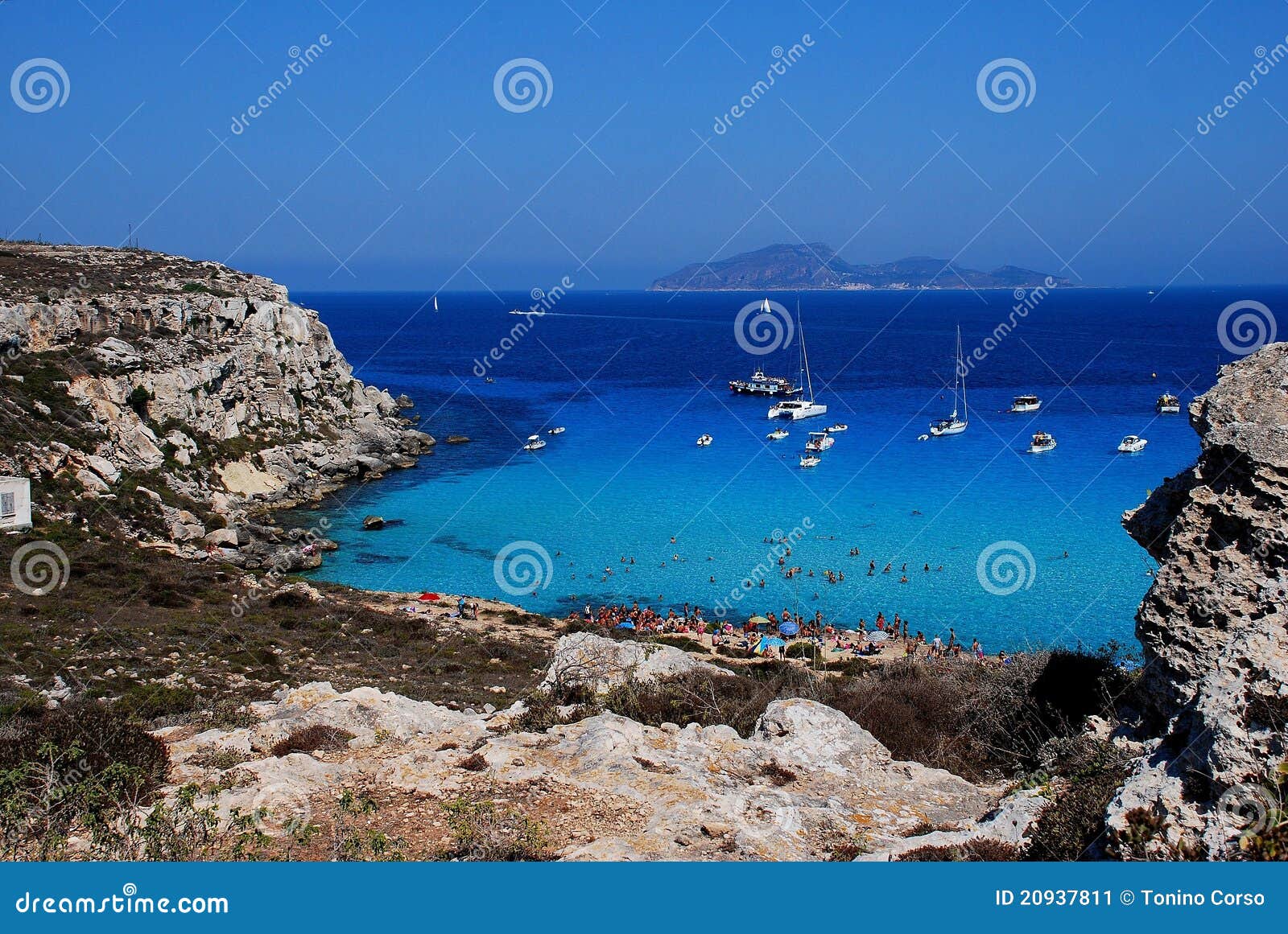 Favignana (Aegadian Islands) - Cala Rossa Stock Image - Image of fish ...