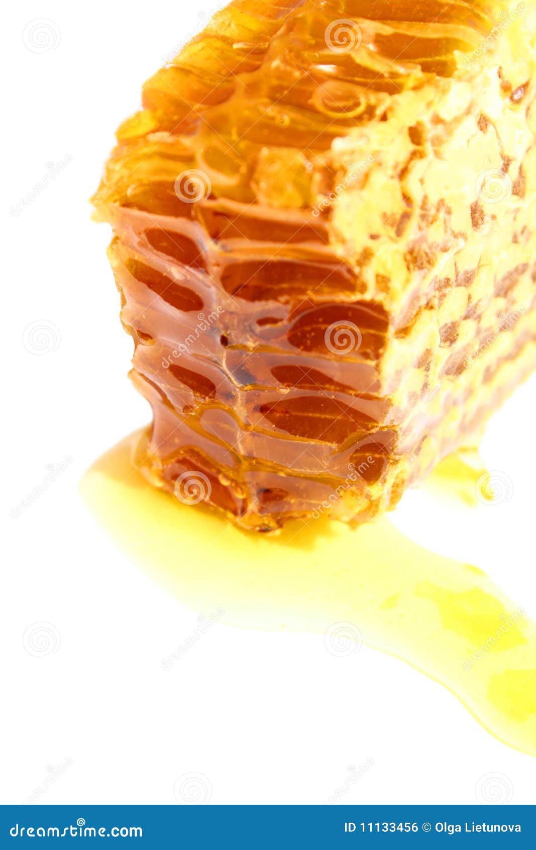 Favo De Mel Isolado Do Close-up Foto de Stock - Imagem de alveolado ...