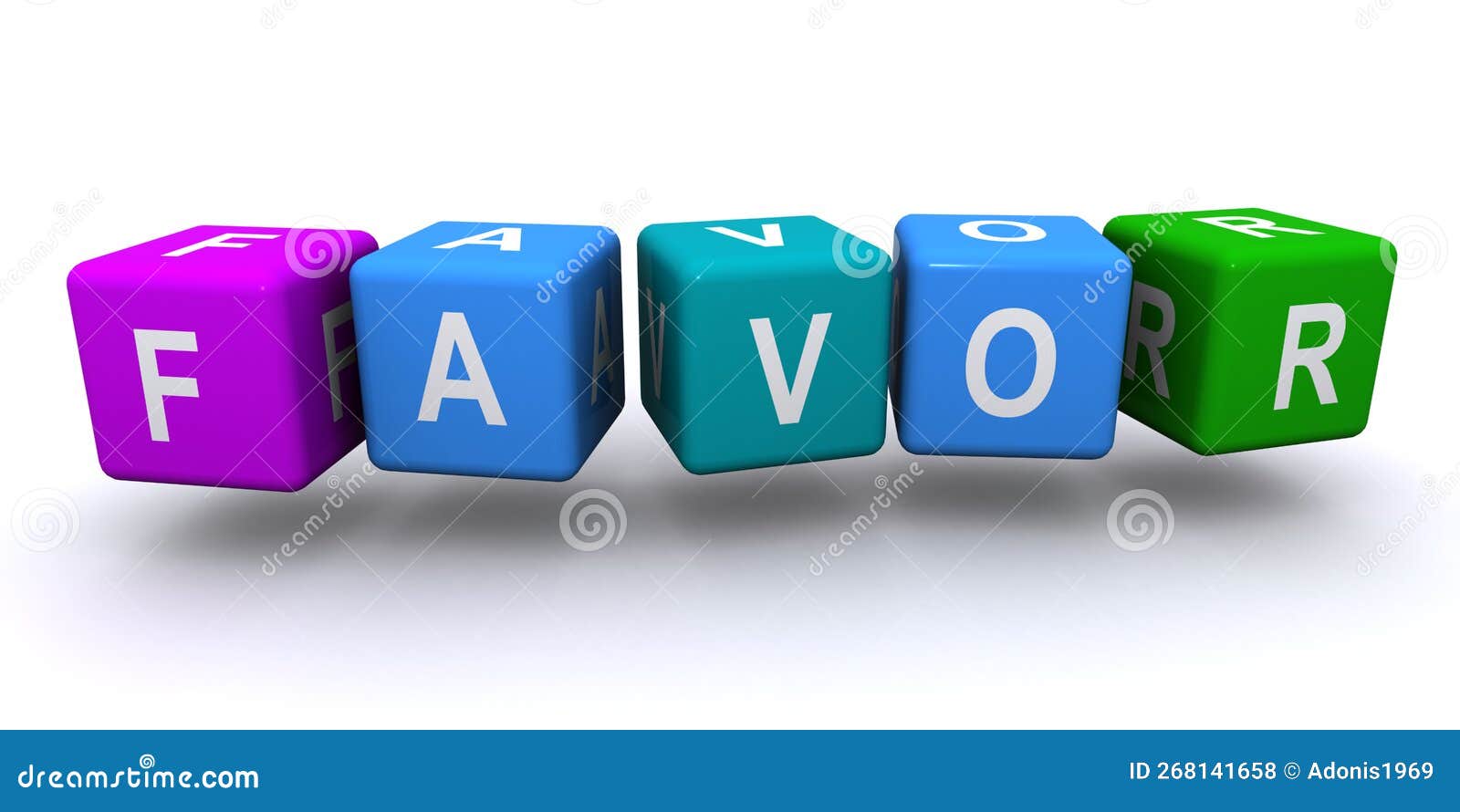 Favor word block on white stock illustration. Illustration of interest ...