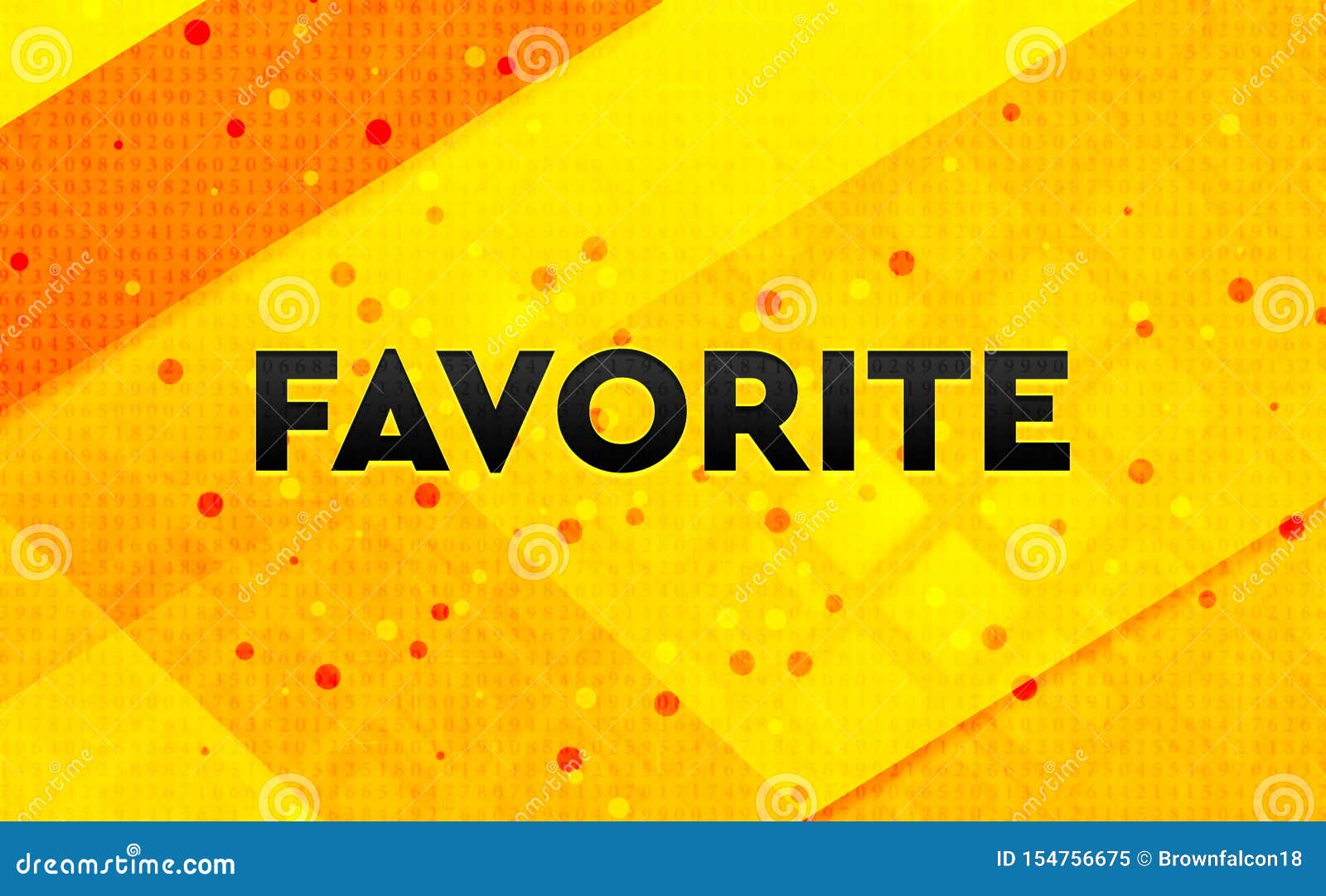 Favorite Abstract Digital Banner Yellow Background Stock Illustration ...