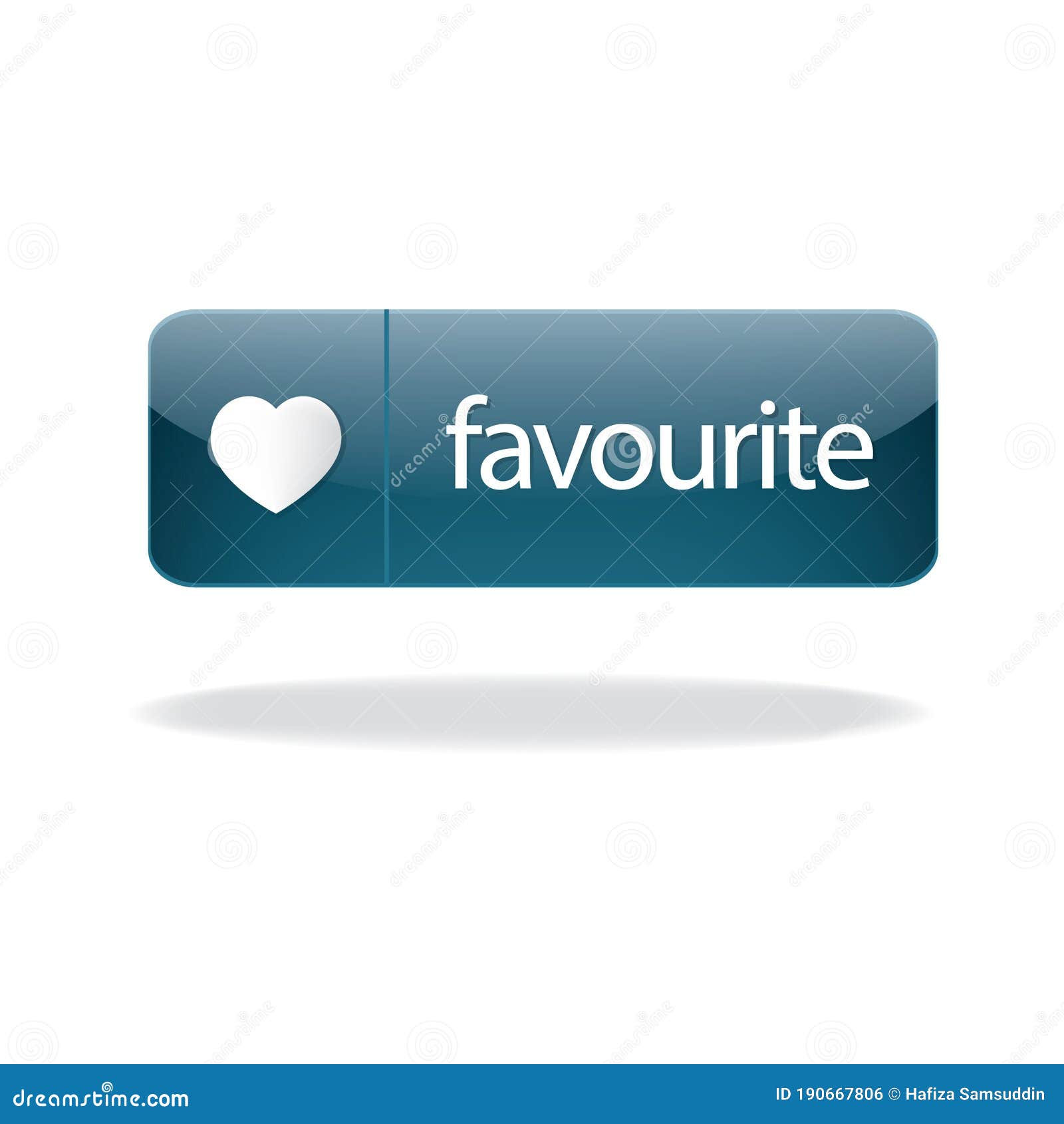 Favorite Button. Vector Illustration Decorative Design Stock Vector ...