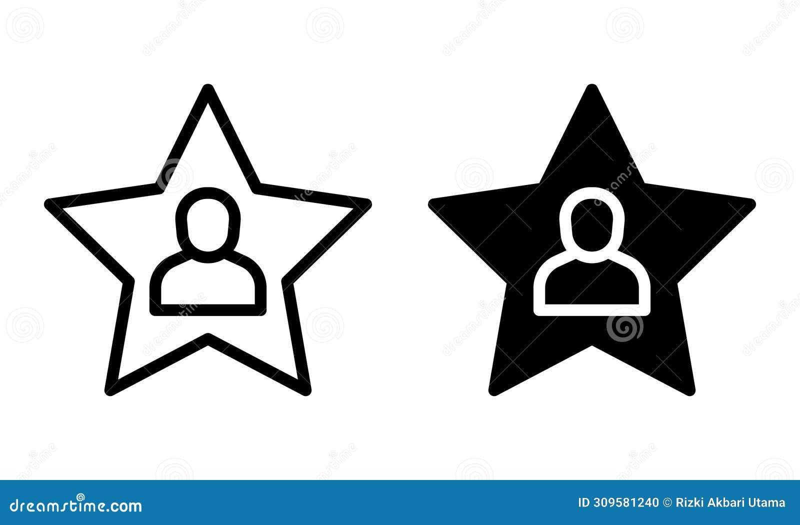 Favorite Employee Icon with Outline and Glyph Style. Stock Vector ...