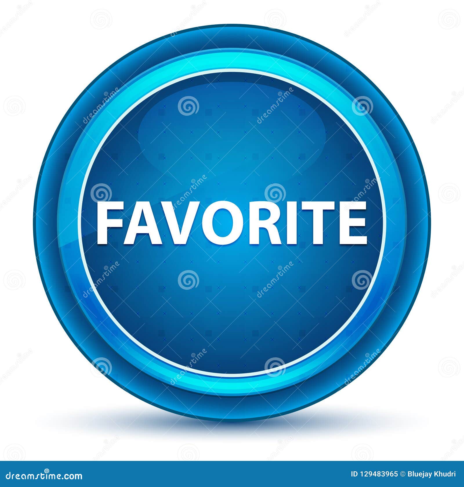 Favorite Eyeball Blue Round Button Stock Illustration - Illustration of ...