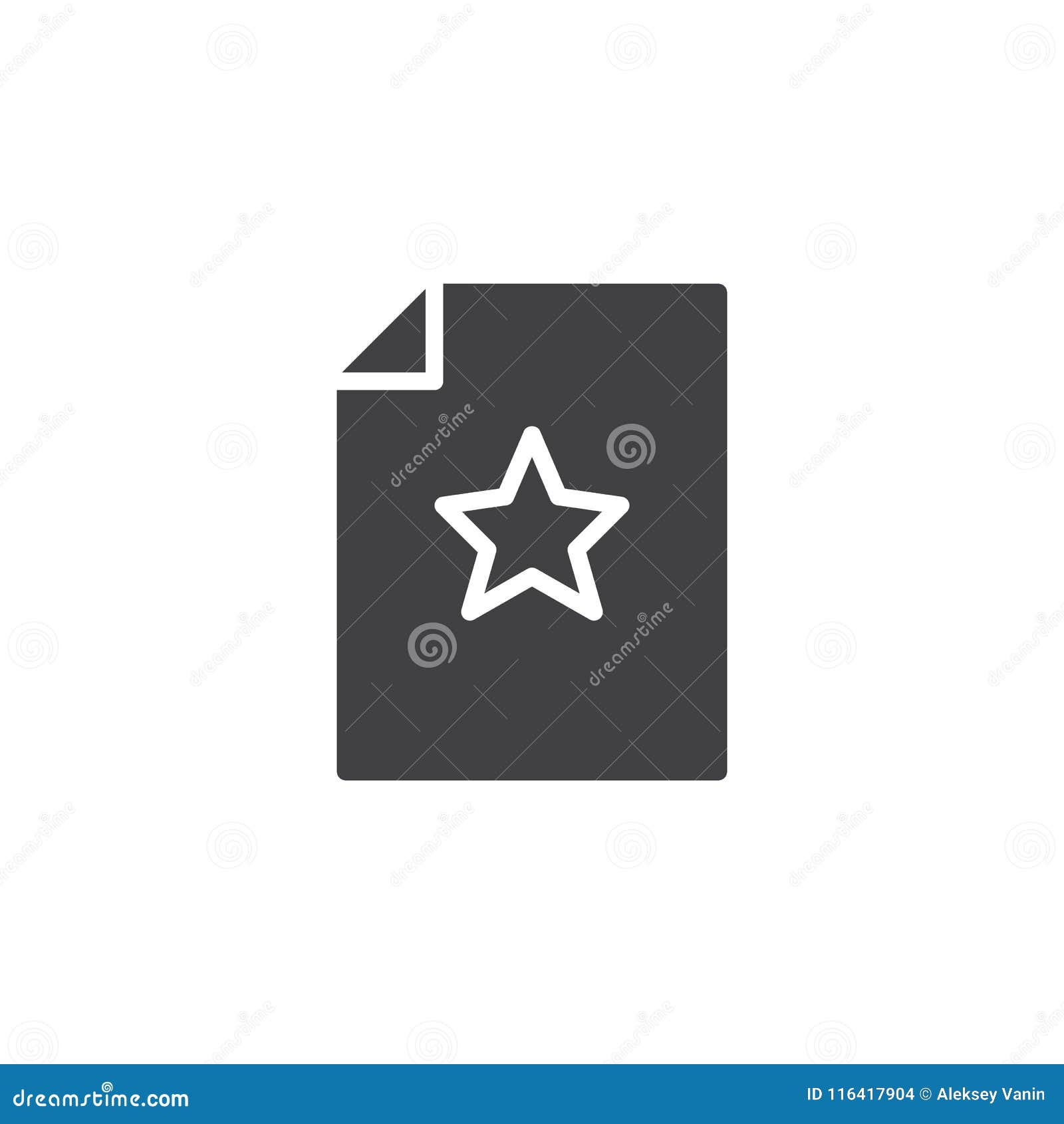 Favorite file vector icon stock vector. Illustration of document ...
