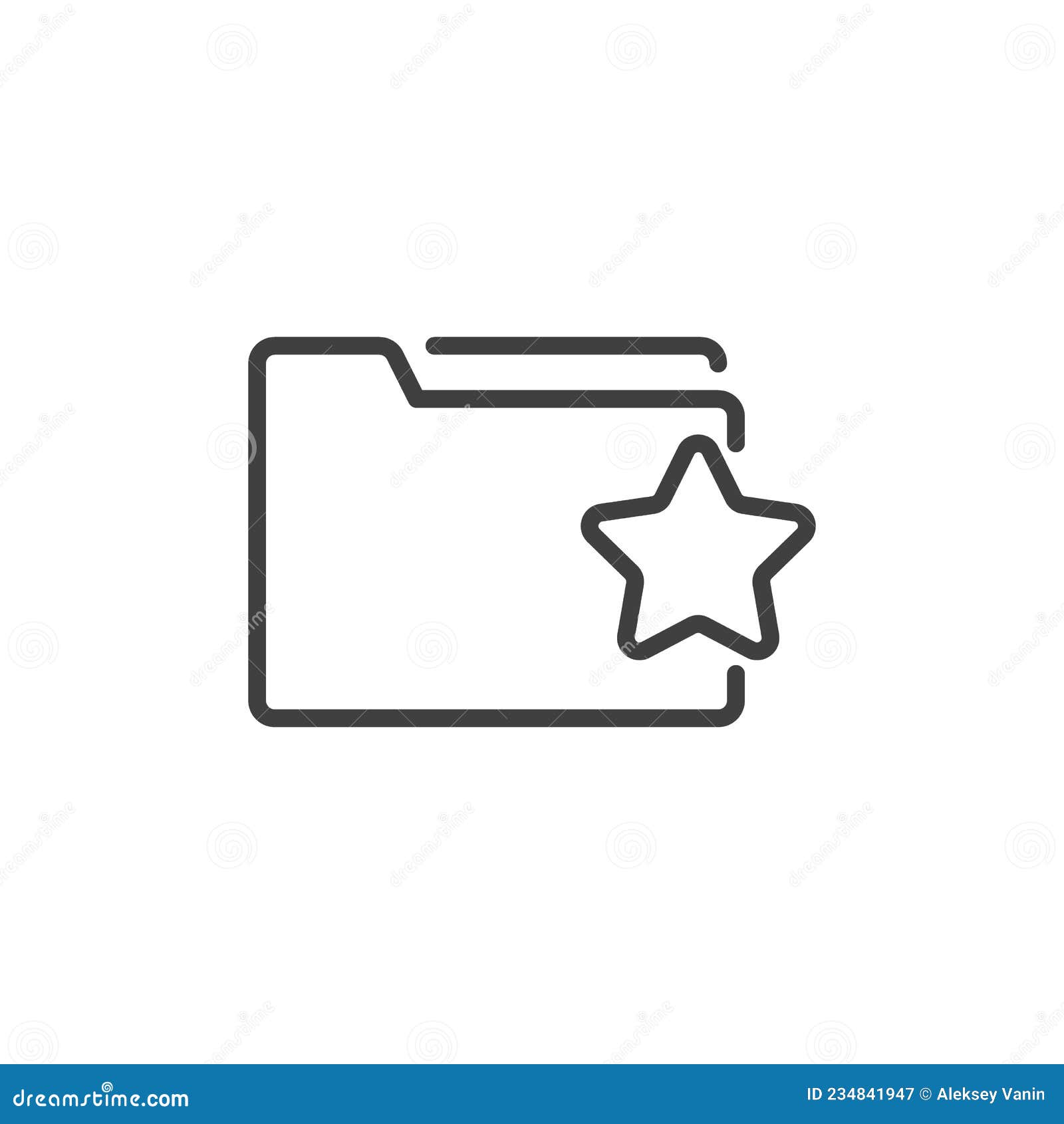 Favorite Folder File Line Icon Stock Vector - Illustration of review ...