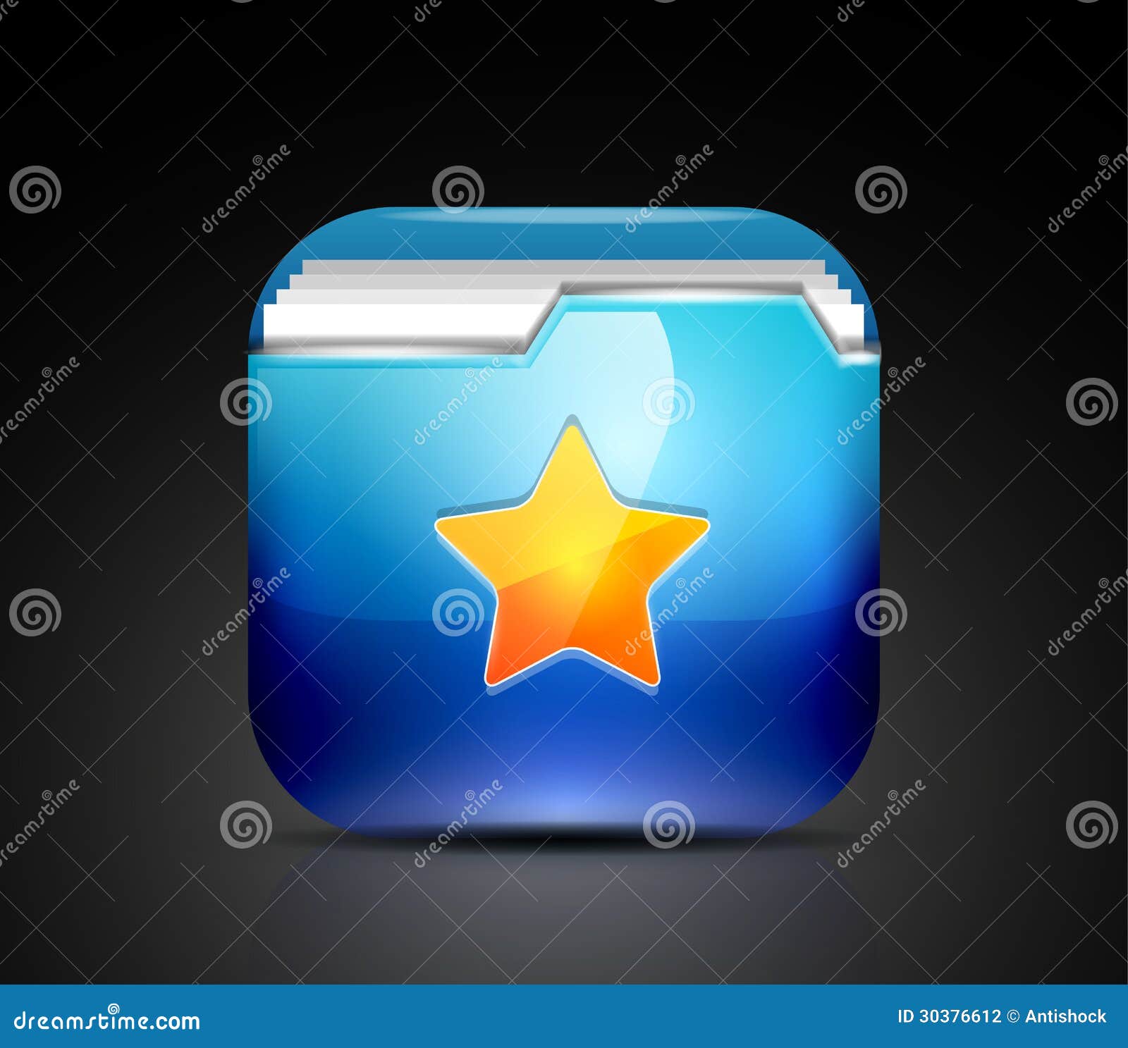 Favorite Folder Icon Concept Vector Illustration | CartoonDealer.com ...