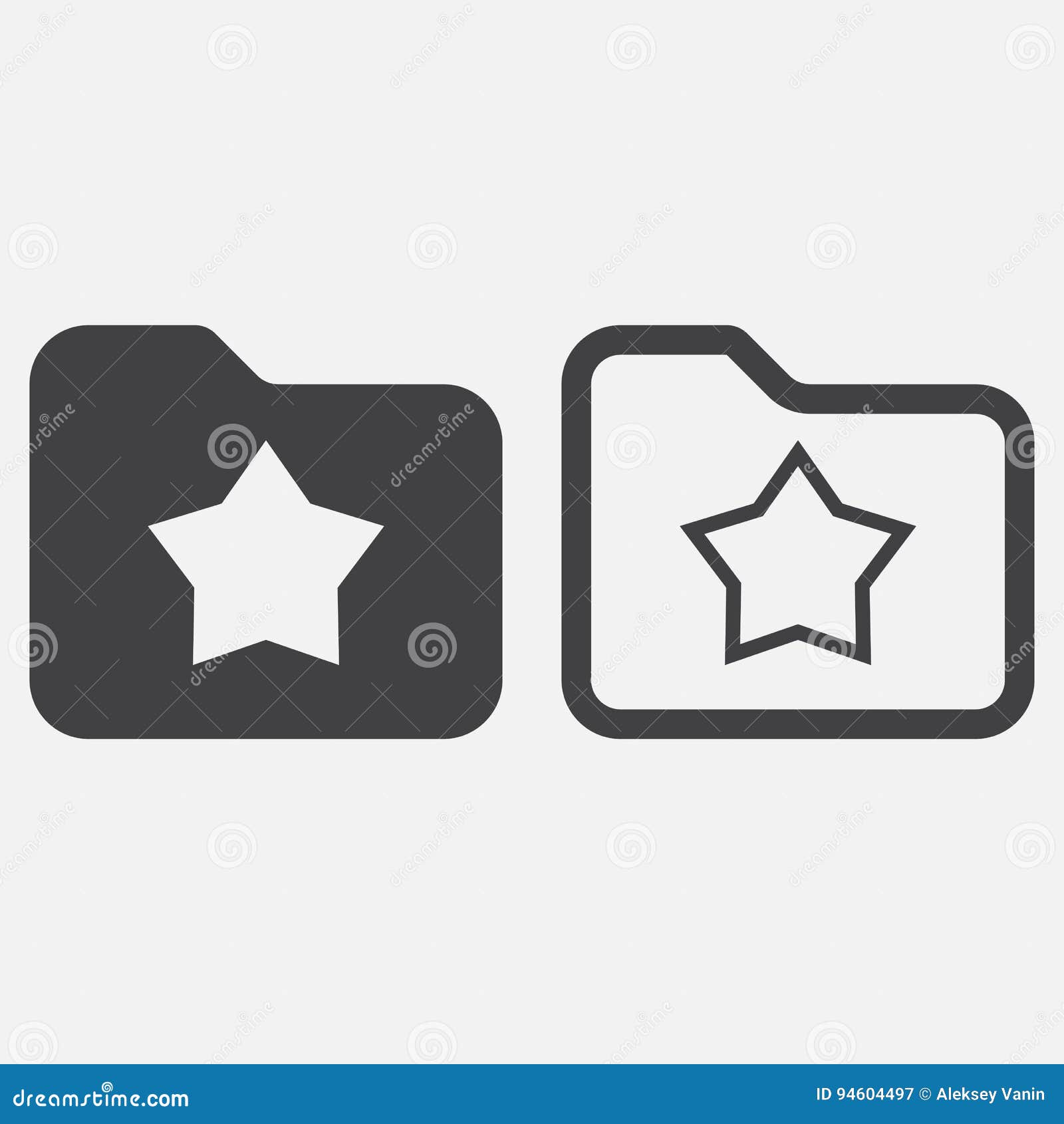 Favorite Folder Icon Vector Isolated on White. Stock Vector ...