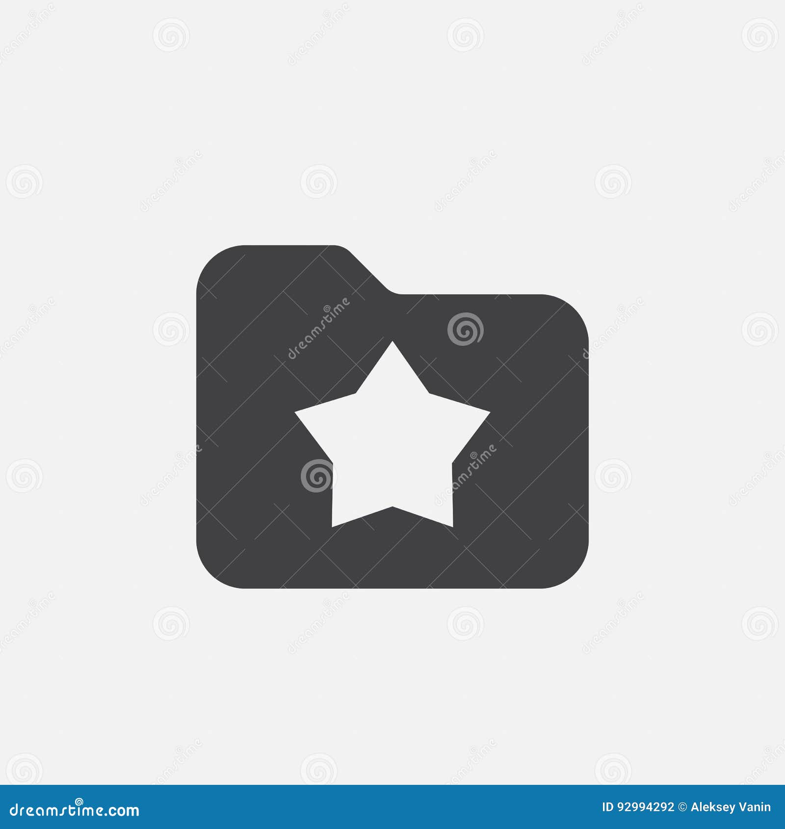 Favorite Folder Icon, Vector Logo Illustration, Pictogram Isolated on ...