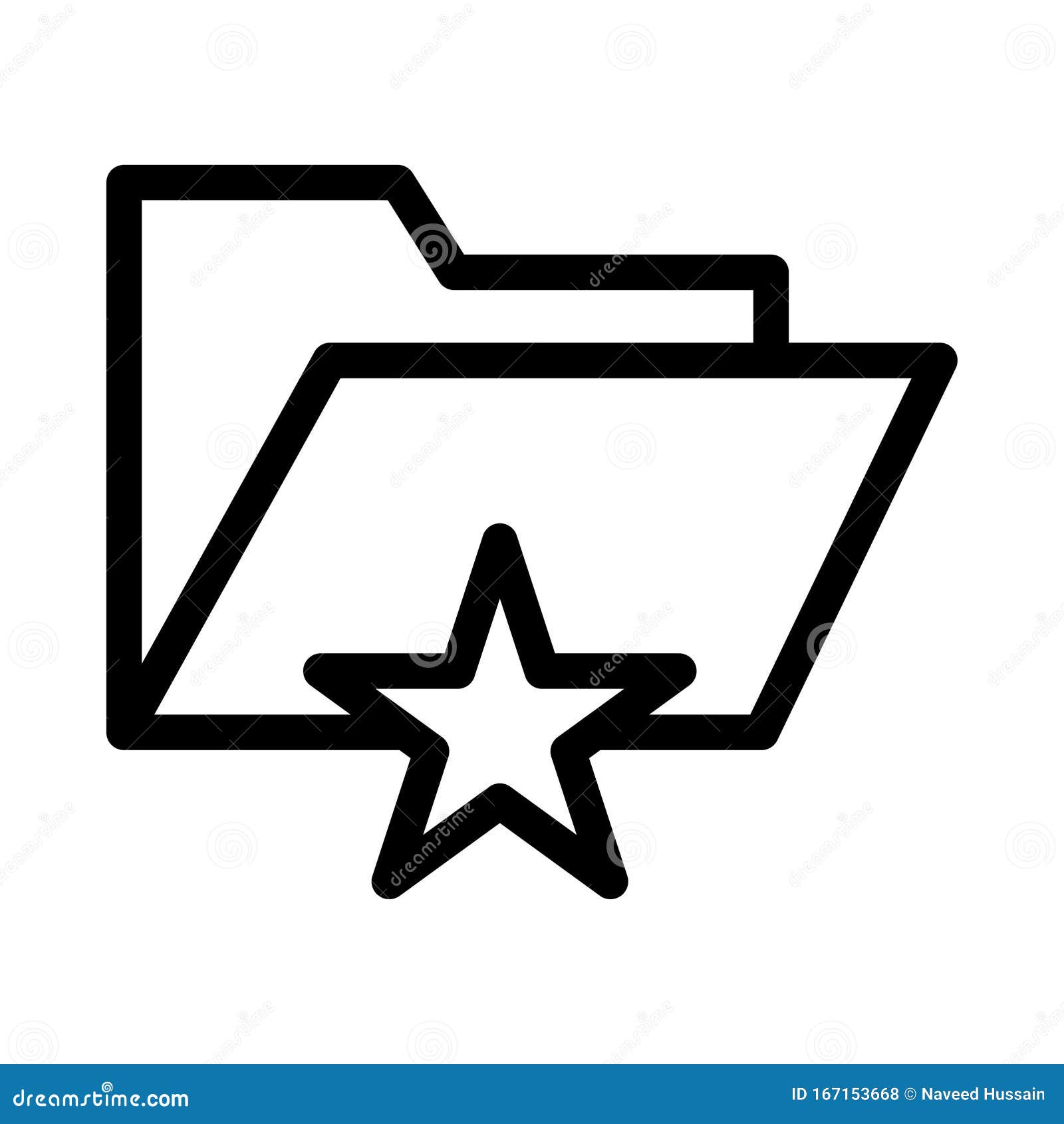 Favorite Folder Thin Line Icon Stock Illustration - Illustration of ...