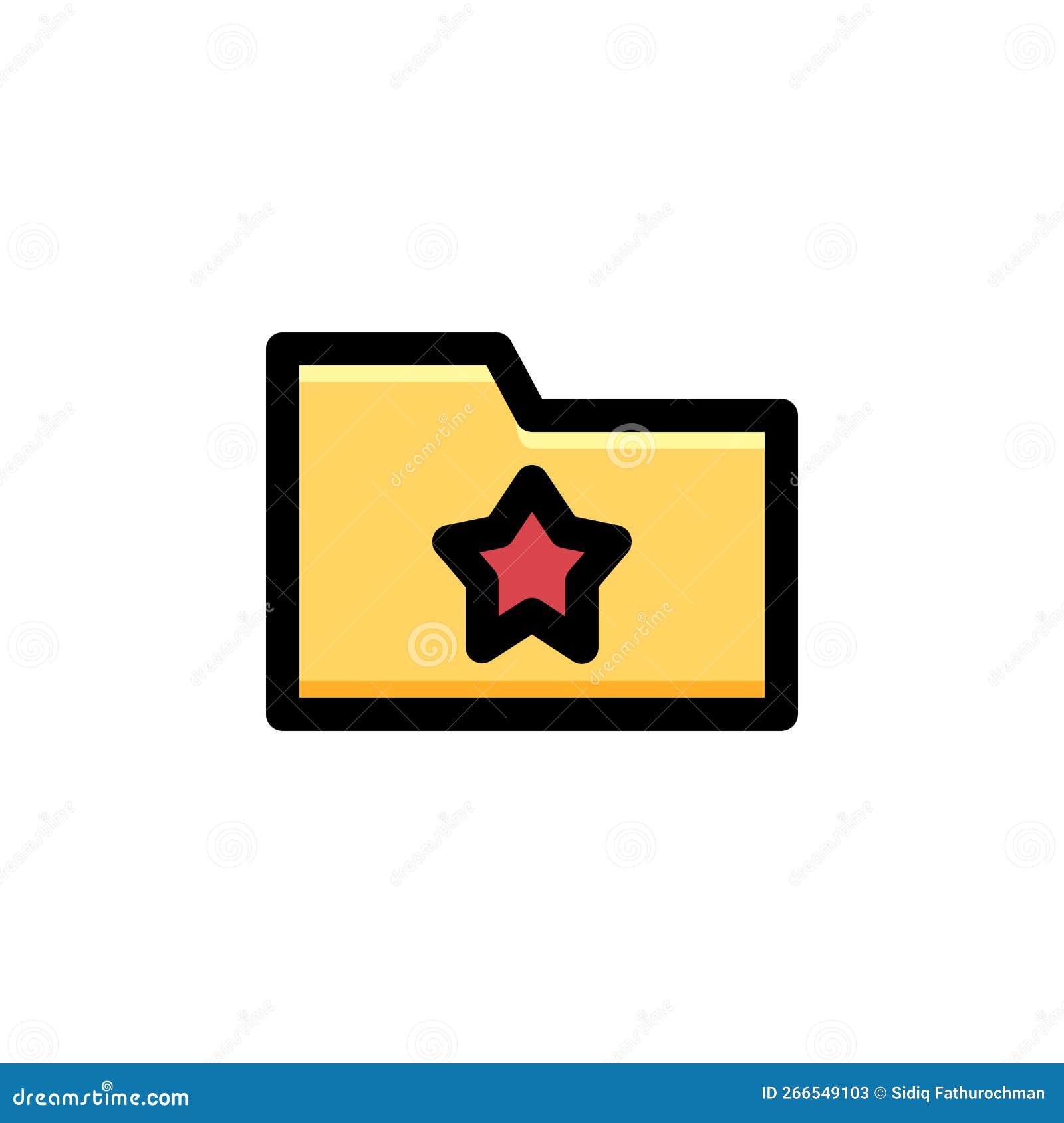 Favorite Folder Icon stock vector. Illustration of directory - 266549103