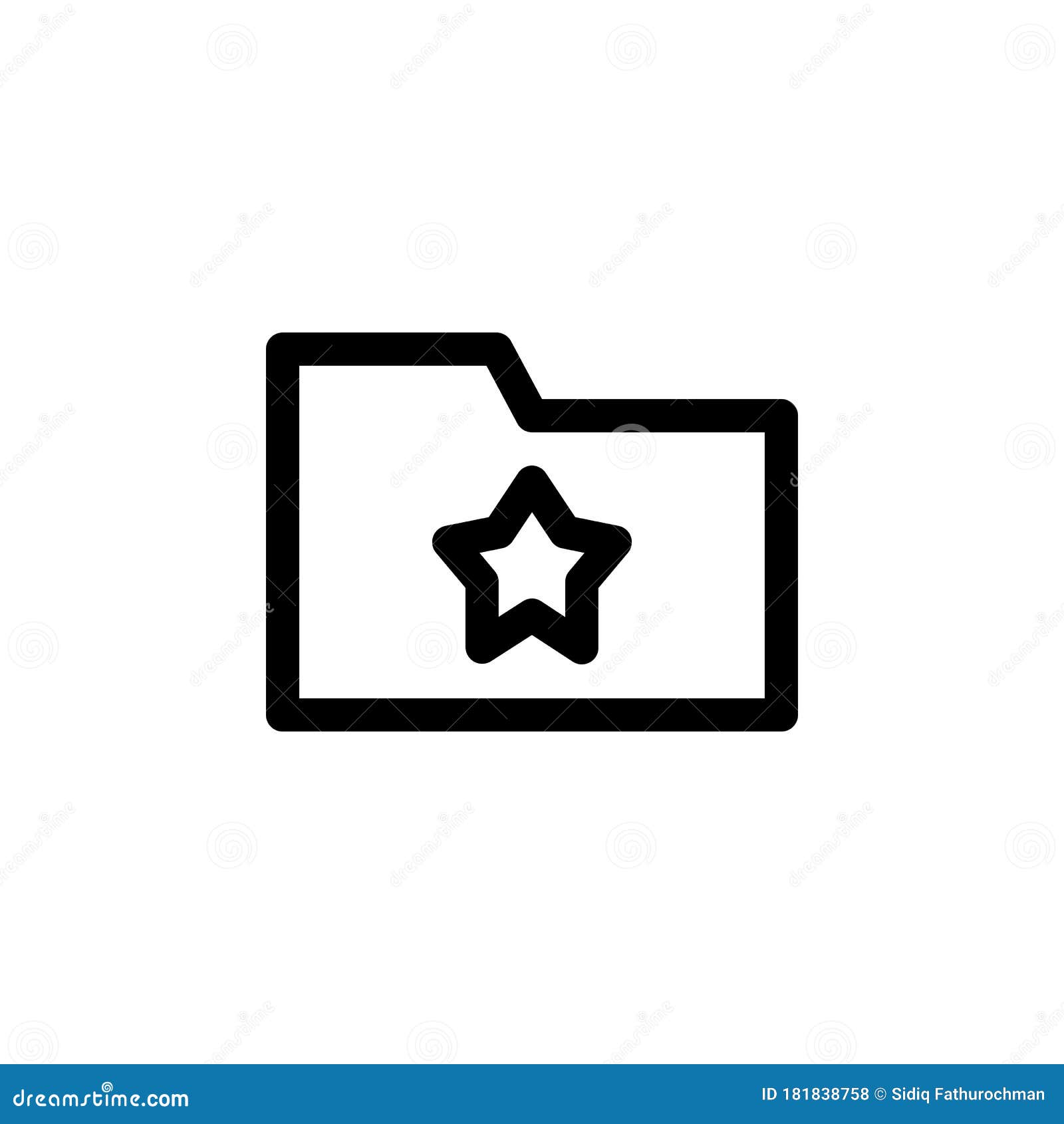 Favorite Folder Icon stock vector. Illustration of documents - 181838758