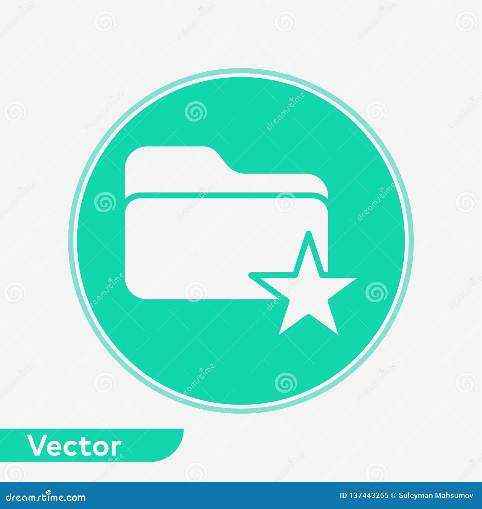 Favorite Folder Vector Icon Sign Symbol Stock Vector - Illustration of ...