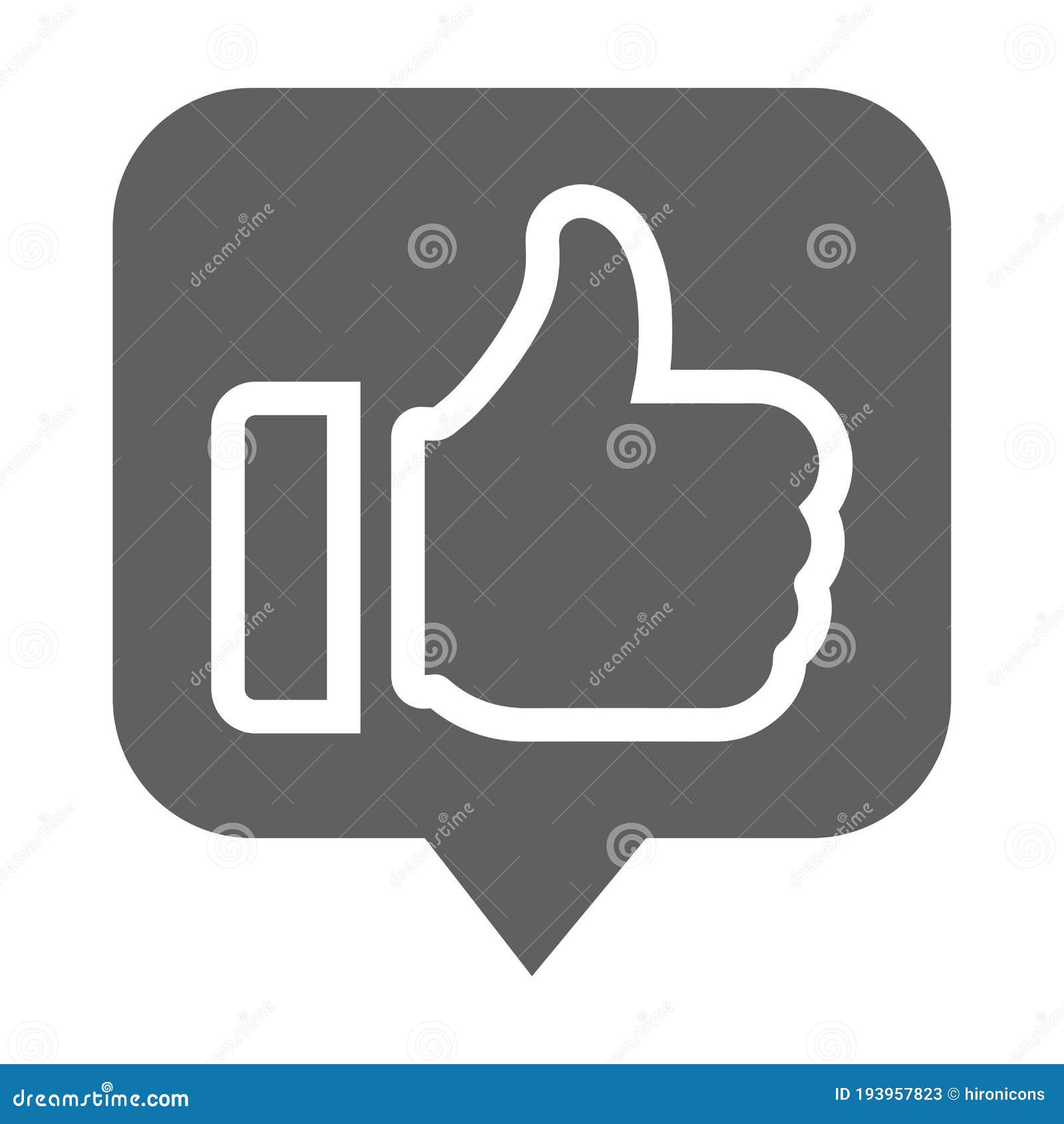 Favorite, Gray Thumbs Up Icon Stock Vector - Illustration of choice ...