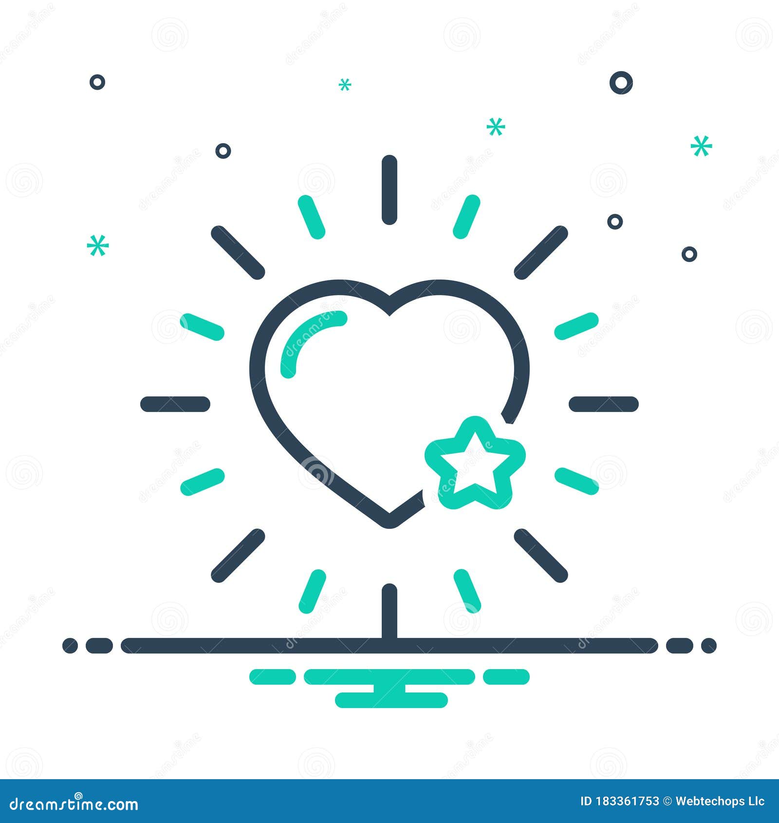 Mix Icon for Favorite, Most Liked and Dearest Stock Vector ...