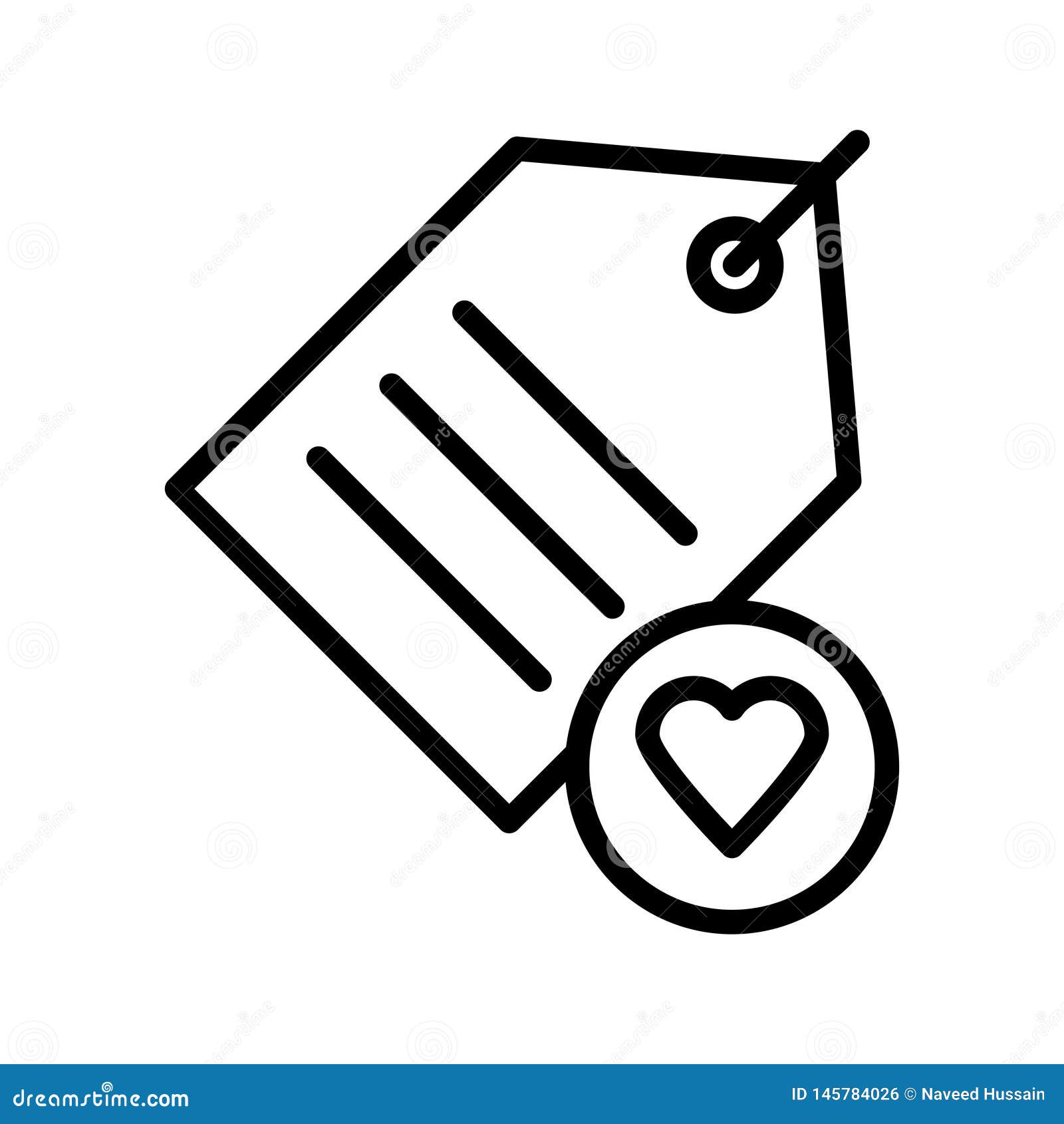 Favorite Label Thin Line Vector Icon Stock Vector - Illustration of ...