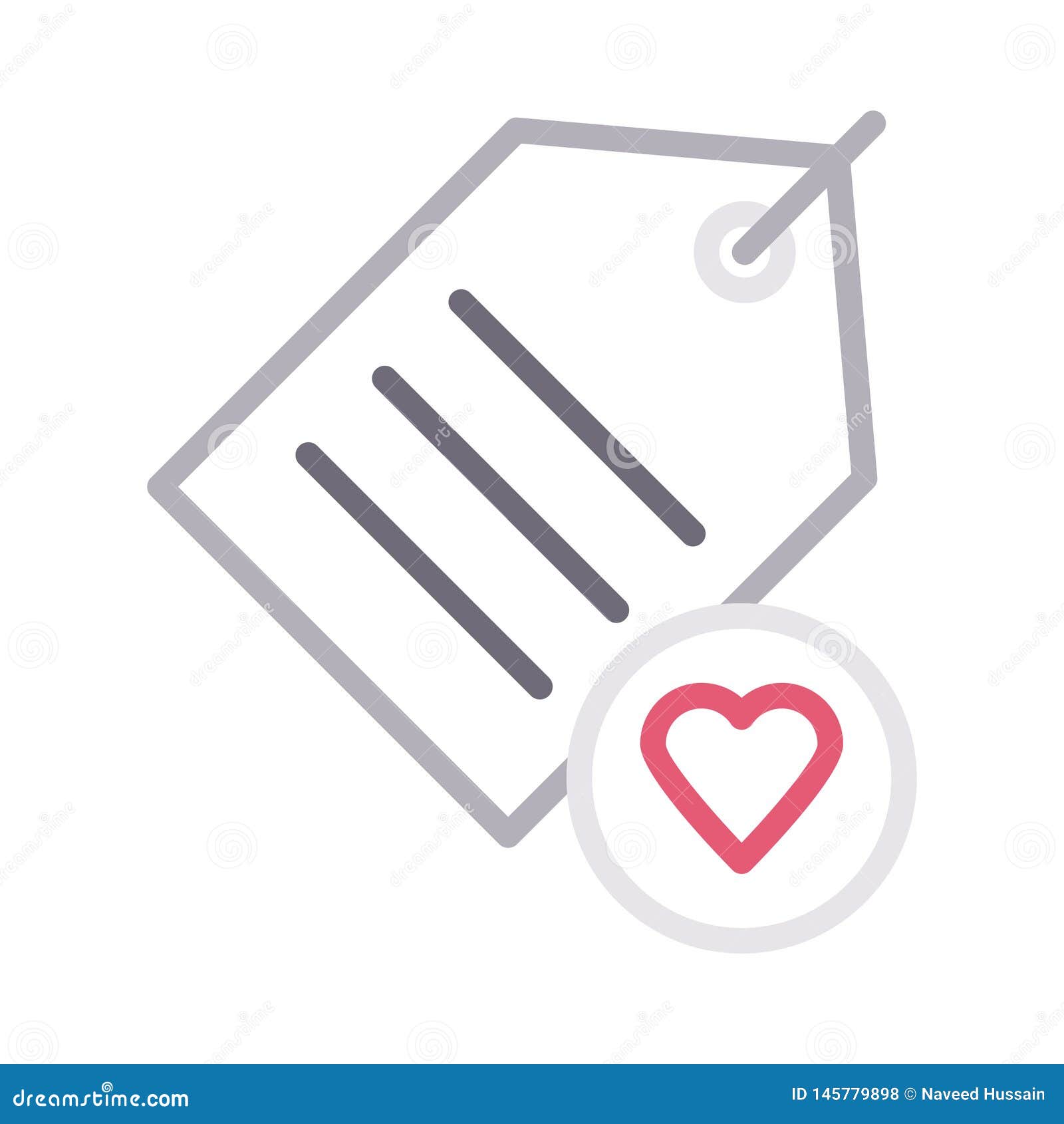 Favorite Label Thin Color Line Vector Icon Stock Vector - Illustration ...