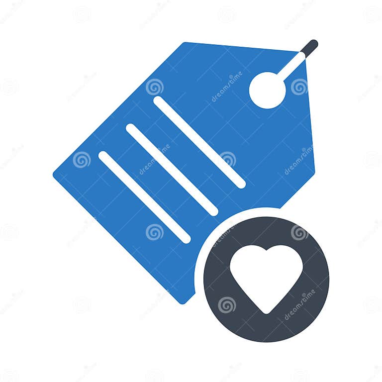Favorite Label Glyph Color Vector Icon Stock Vector - Illustration of ...