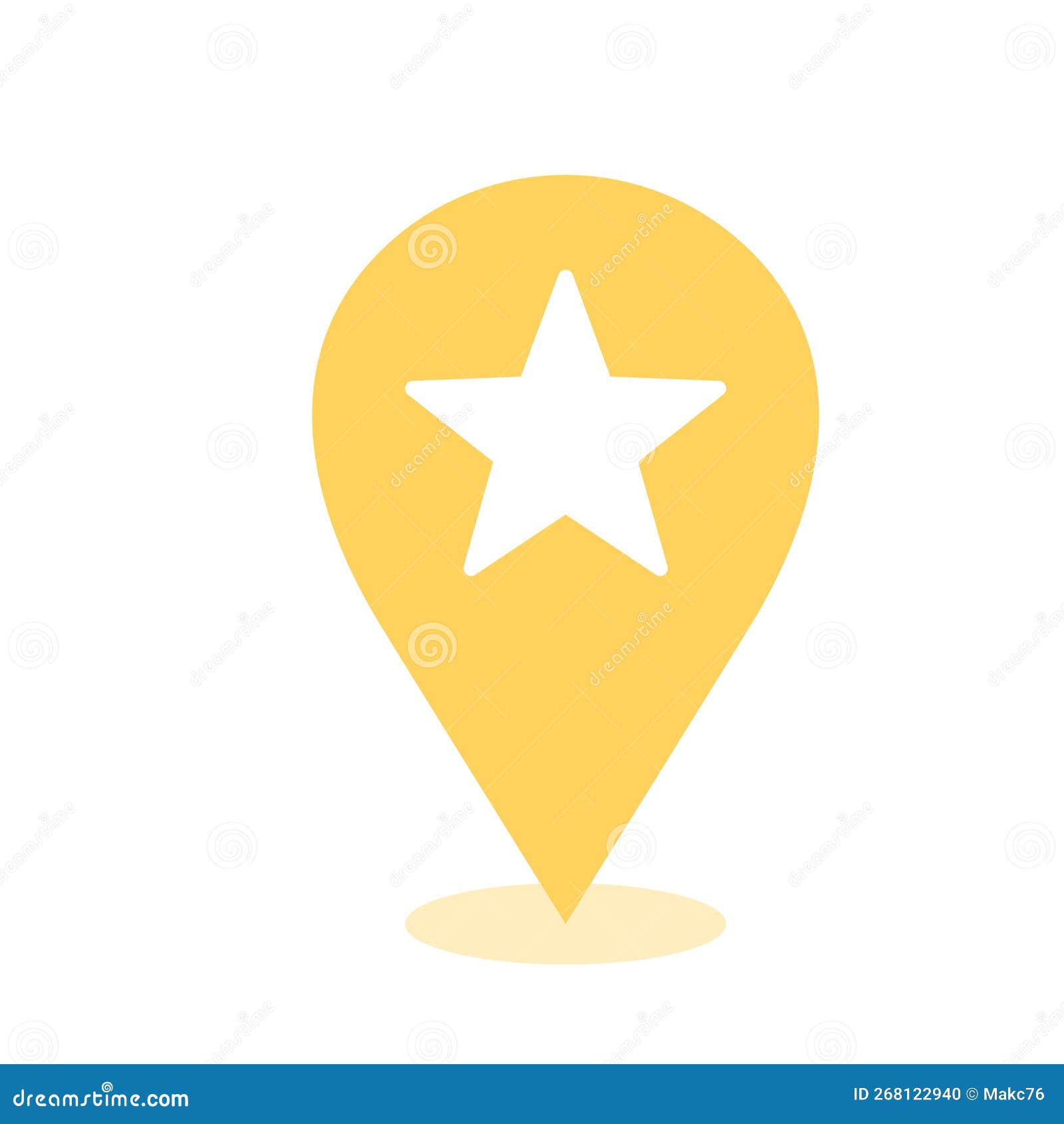 Favorite Location Pin Icon. Map Pointer Stock Vector - Illustration of ...
