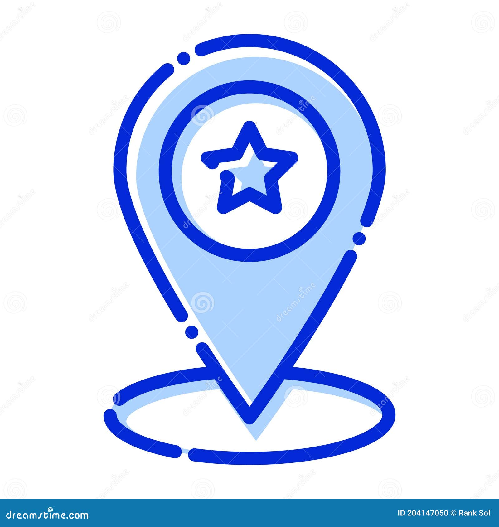 Favorite Location, Location, Pin, Star Fully Editable Vector Icon Stock ...
