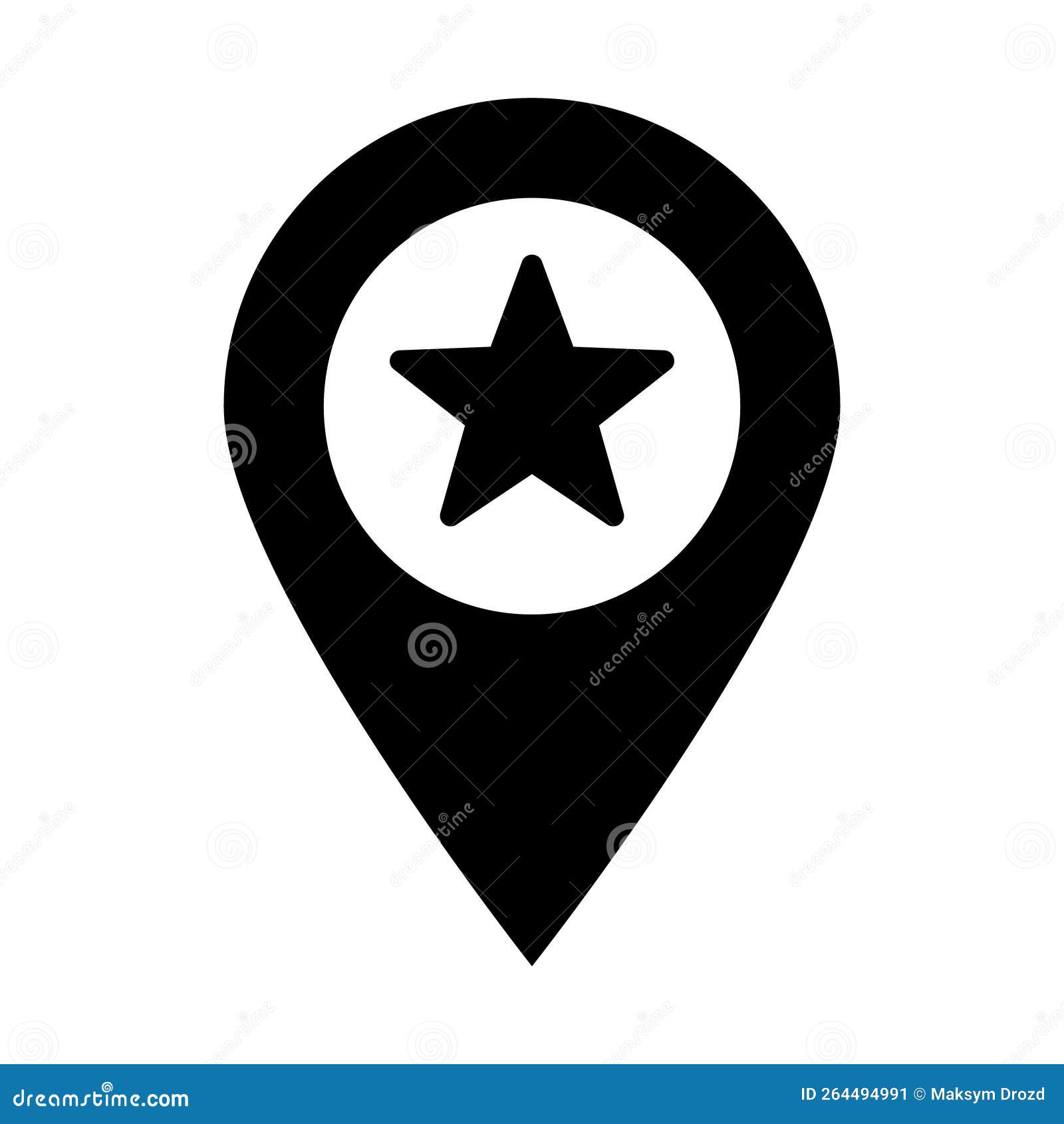 Favorite Place Map Pointer Icon. Maps Pin with Star Icon. Map Pointer ...