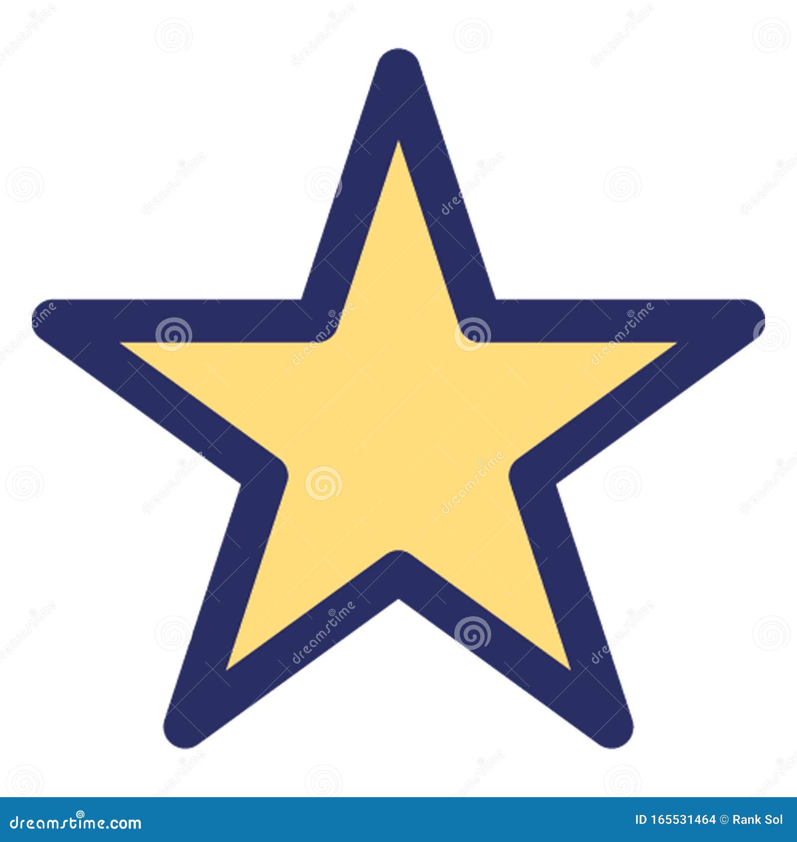 Favorite Sign Isolated Vector with Outline Icon Which Can Easily Modify ...