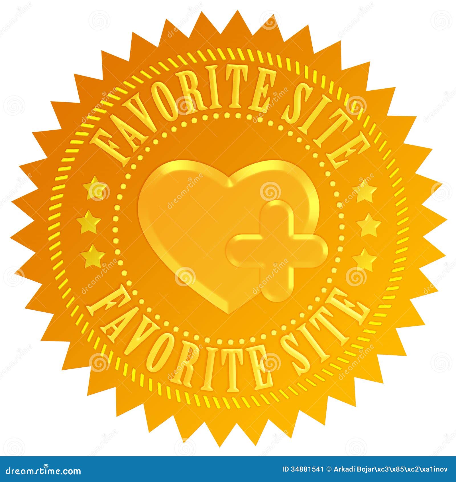 Favorite site stock illustration. Illustration of sign - 34881541
