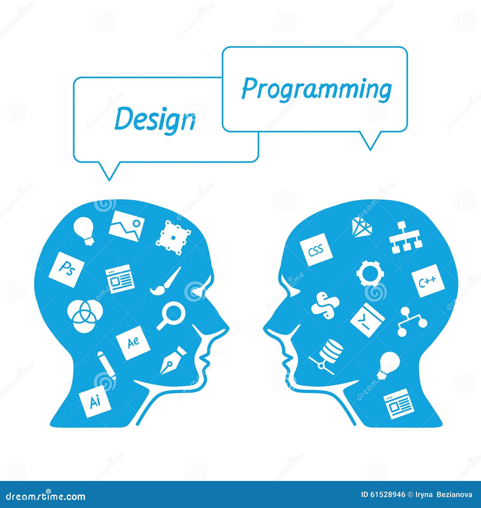 Favorite of Software Programmers in the Form Icons Stock Illustration ...