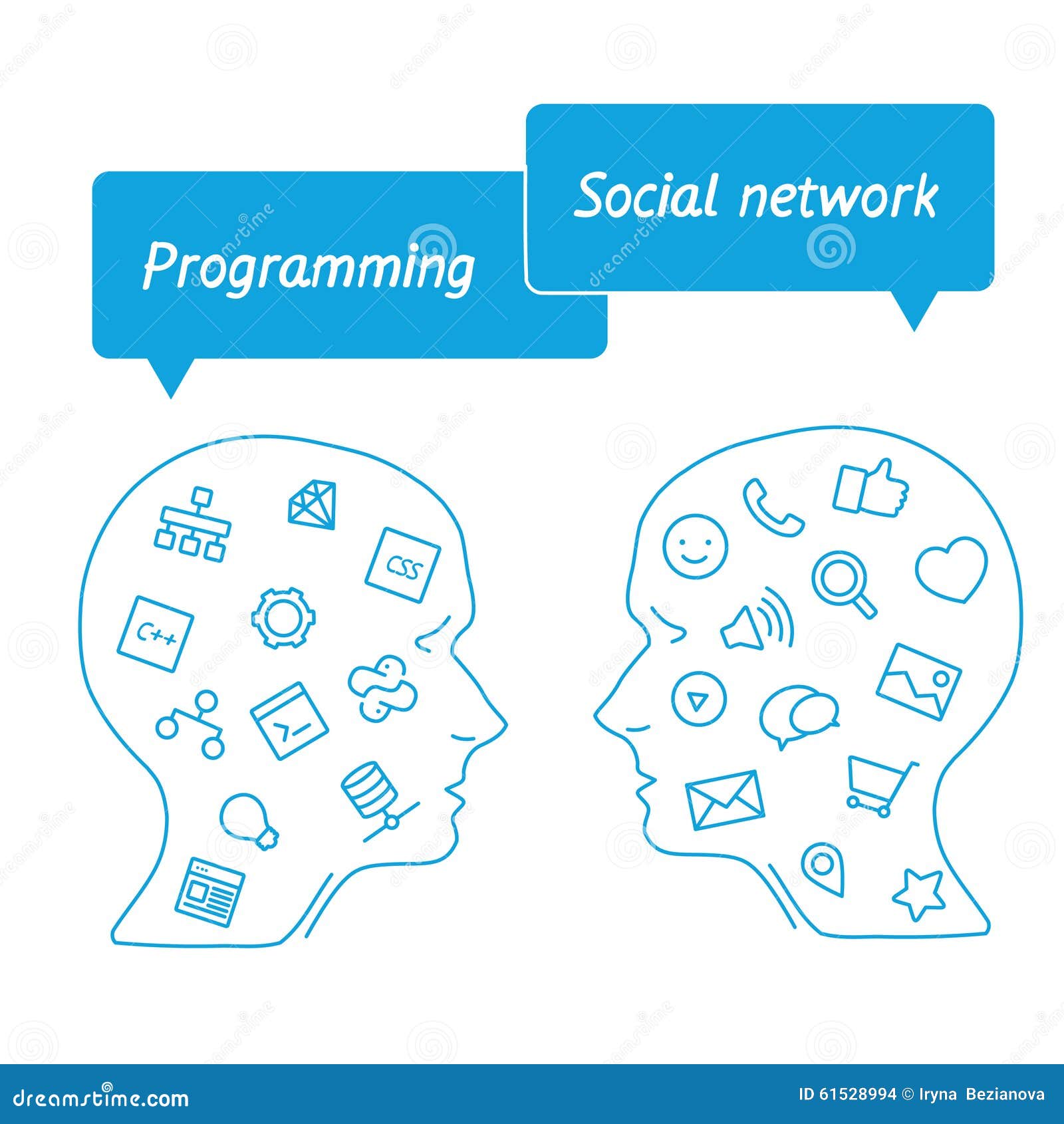 Favorite of Software Programmers in the Form Icons Stock Illustration ...