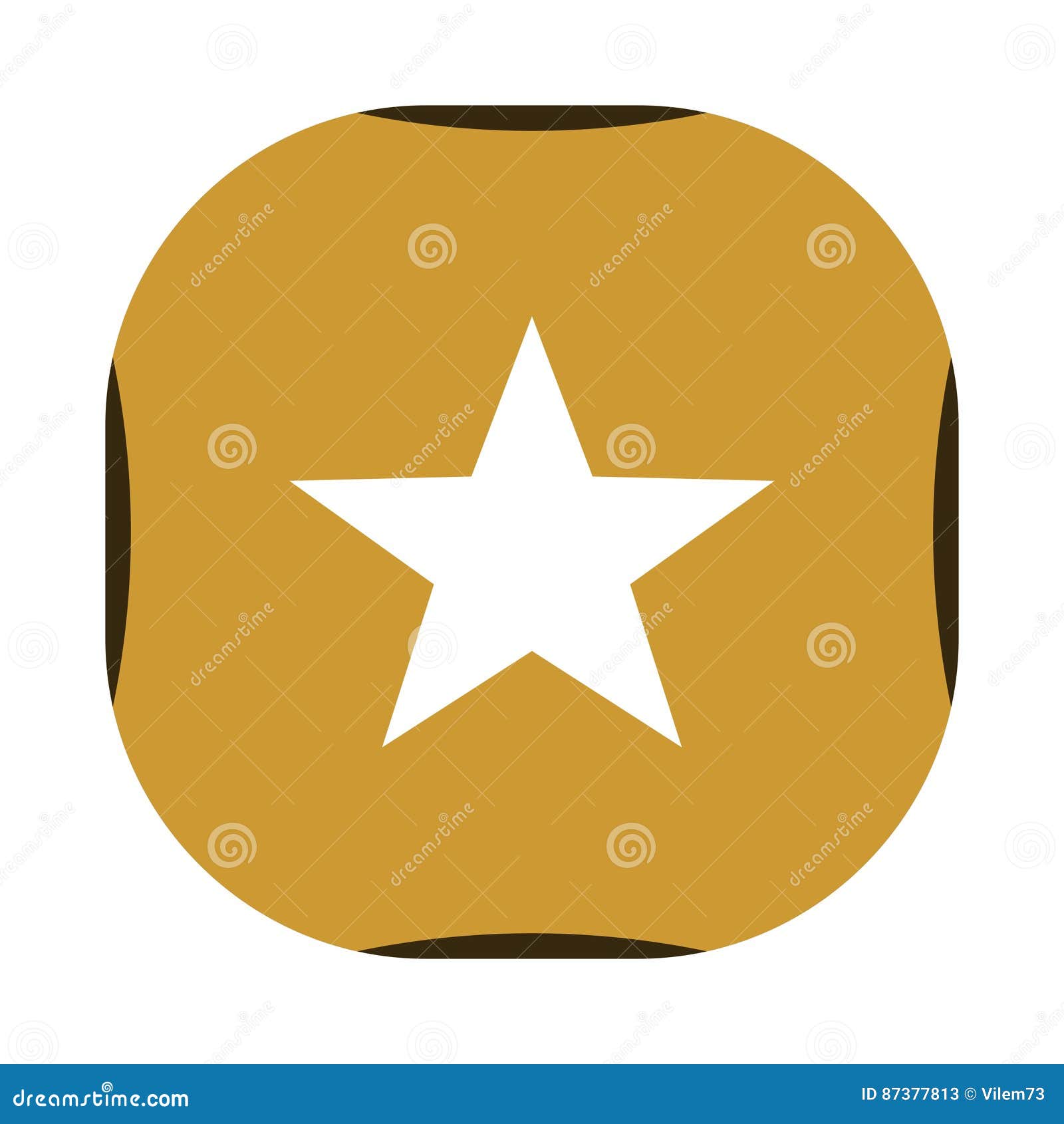 Favorite Star Icon stock vector. Illustration of golden - 87377813