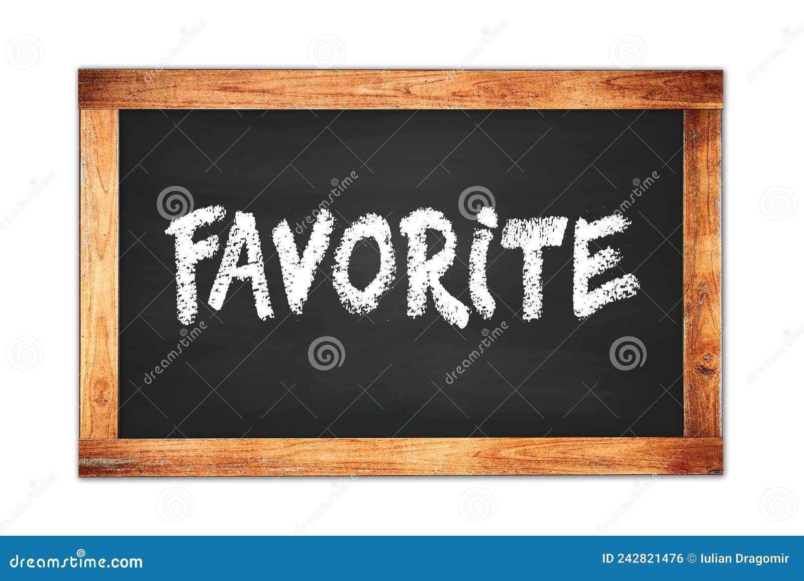 FAVORITE Text Written on Wooden Frame School Blackboard Stock ...