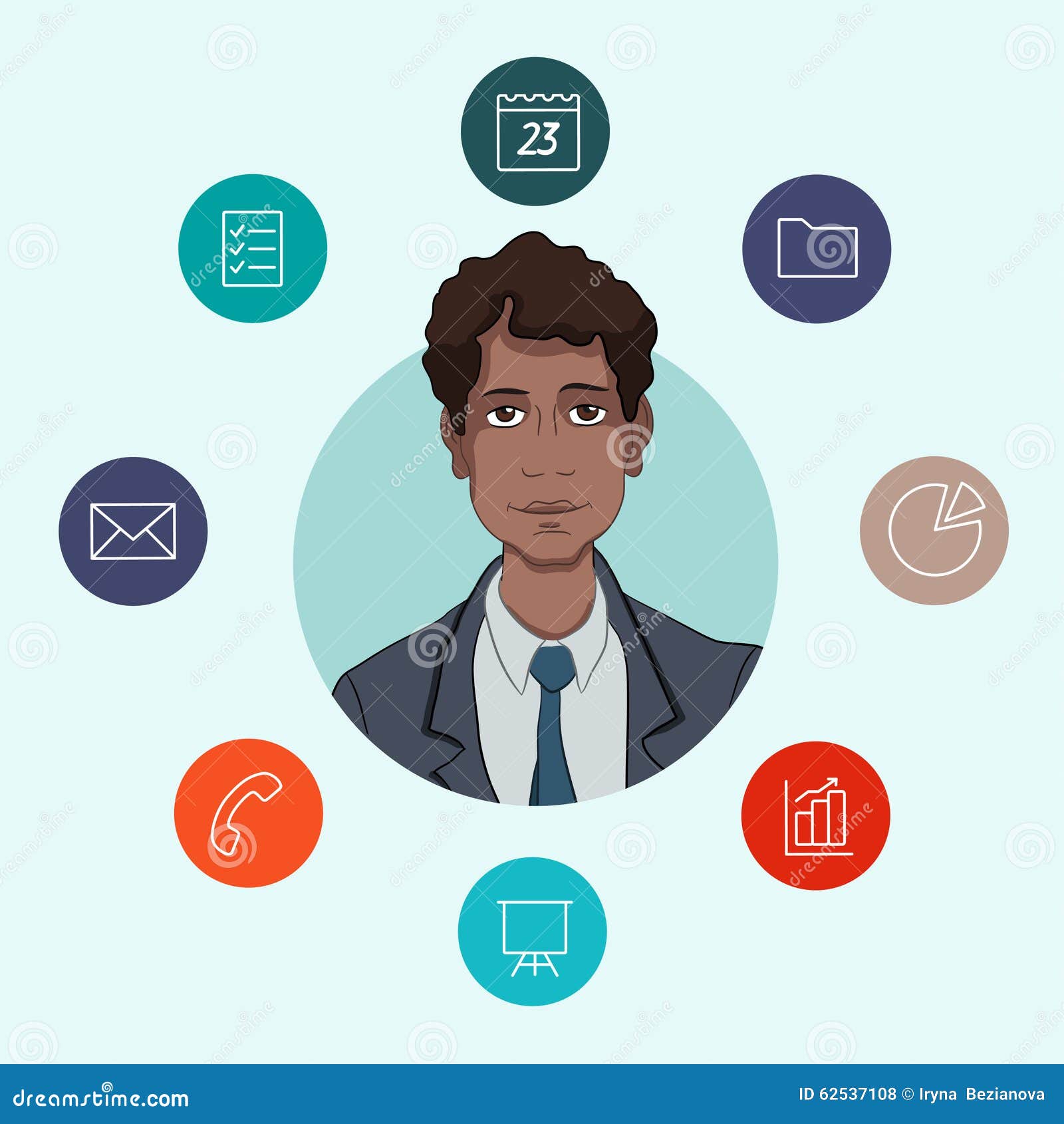 Favorite Tools for Working Managers and Business Stock Vector ...