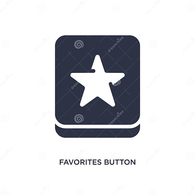 Favorites Button Icon on White Background. Simple Element Illustration ...
