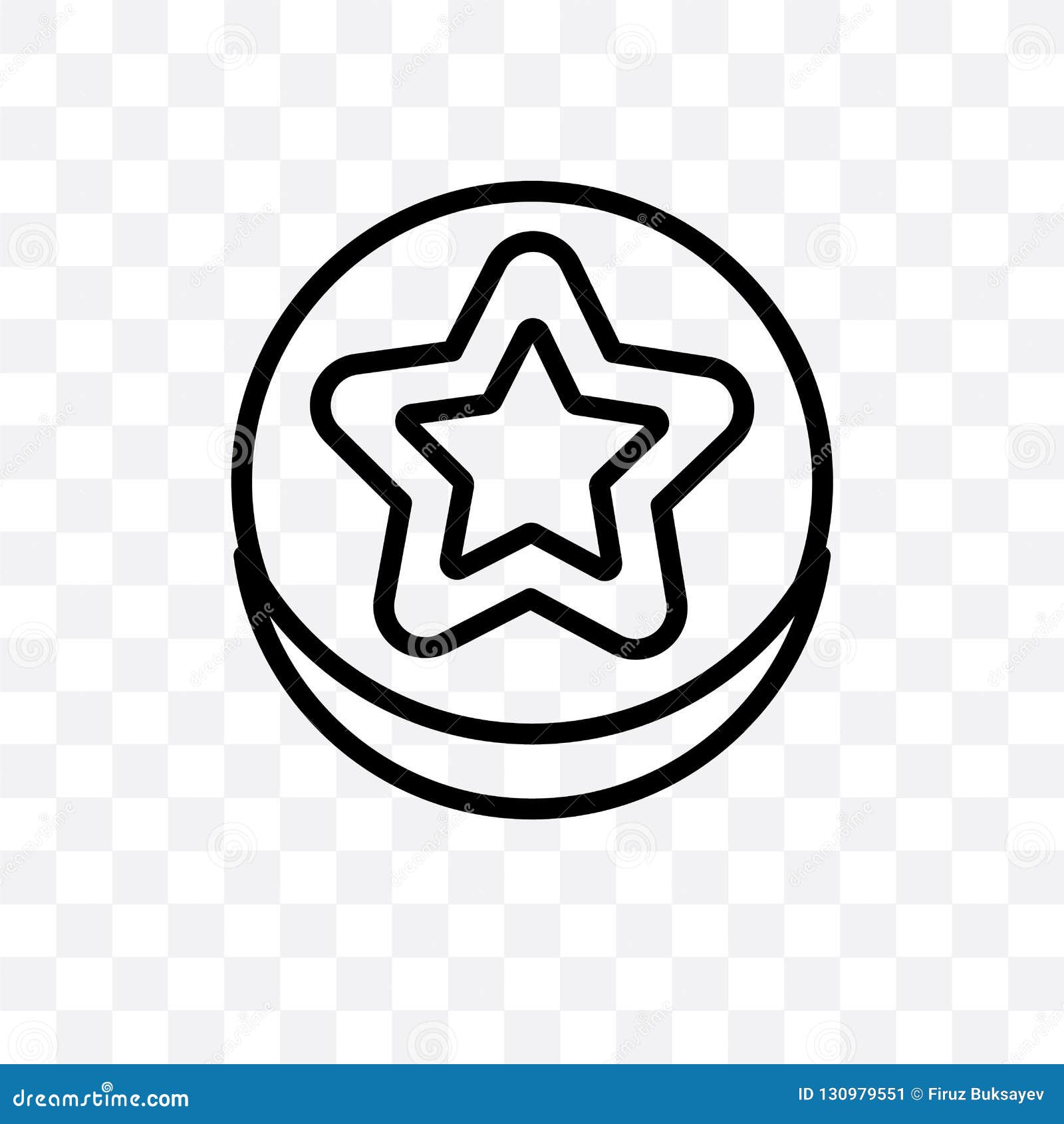 Favorites Button Vector Linear Icon Isolated on Transparent Background ...